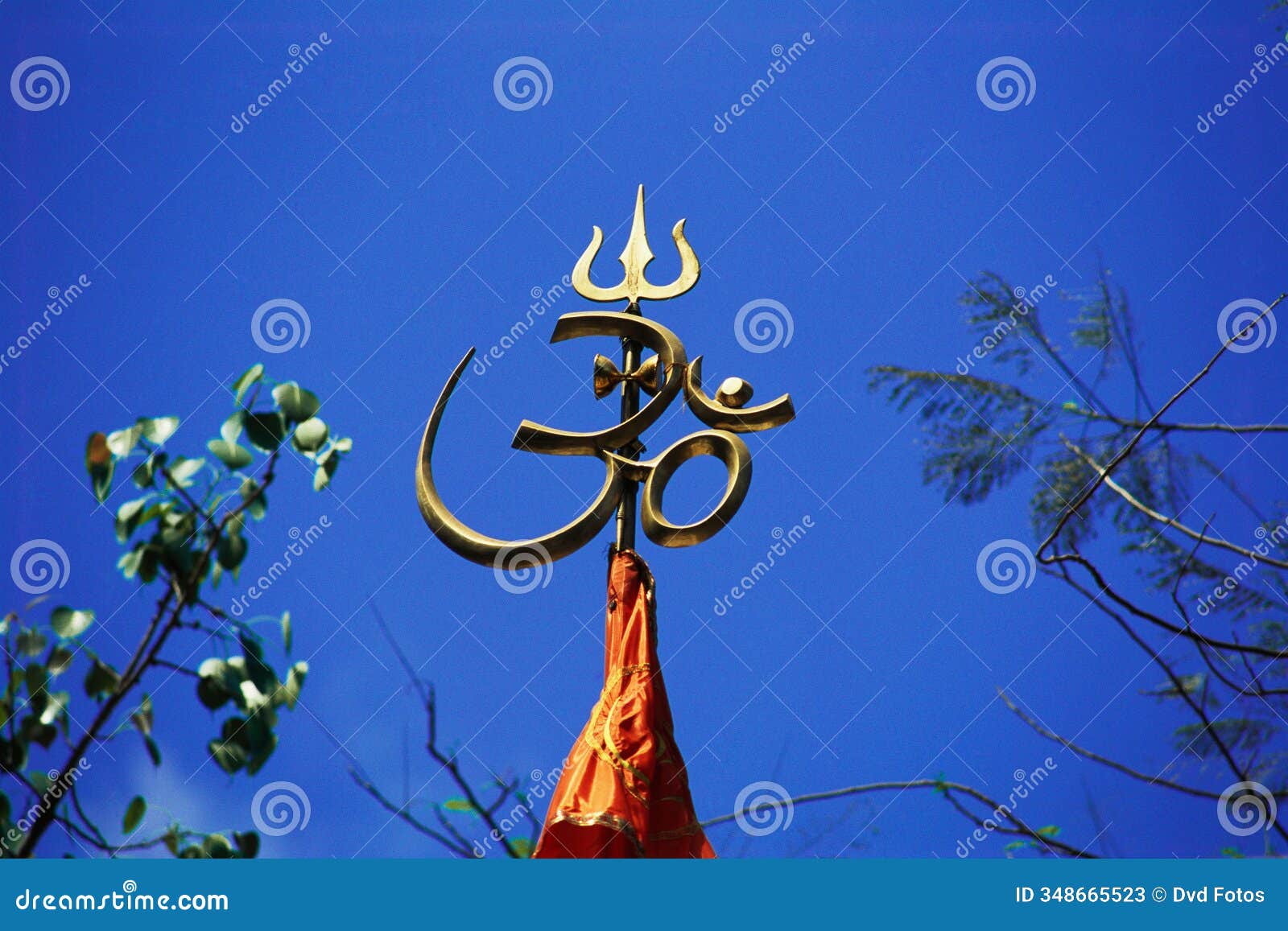 Indian Religious Symbol Lord Shiva Om with Trident India Stock Image ...