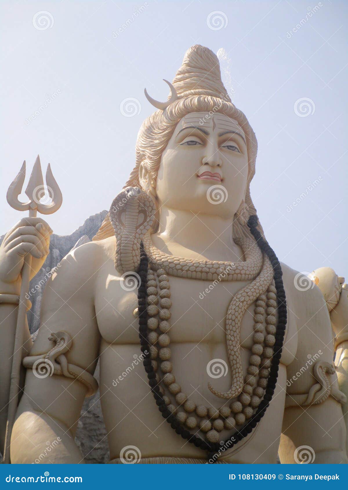 Lord Shivan stock image. Image of shivan, white, statue - 108130409