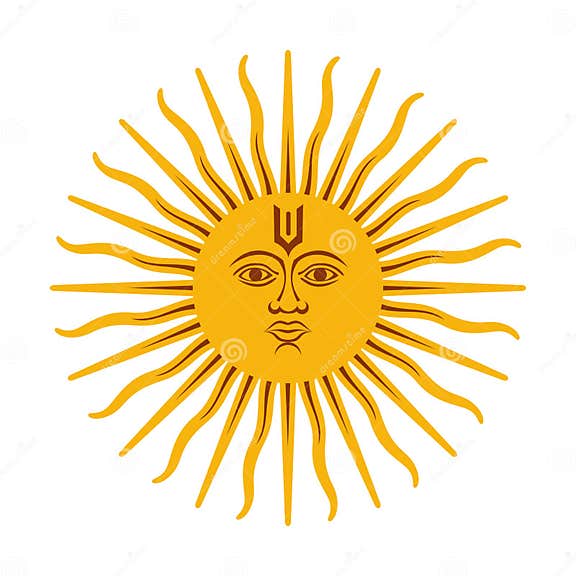 Lord Surya (sun) Vector Icon with Face and Tilak Stock Vector ...