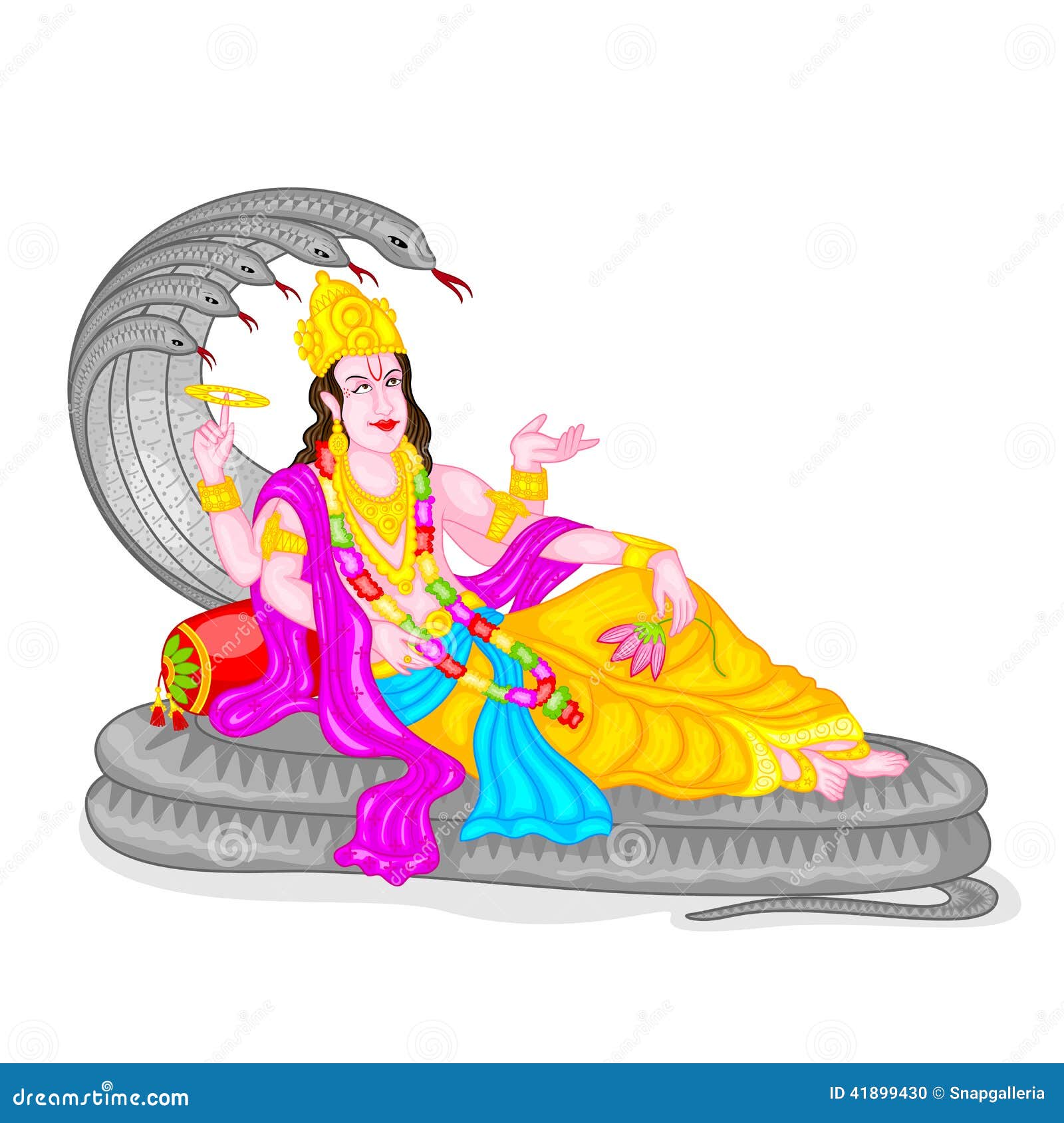 Lord Vishnu vektor illustrationer. Illustration av asiatisk - 41899430