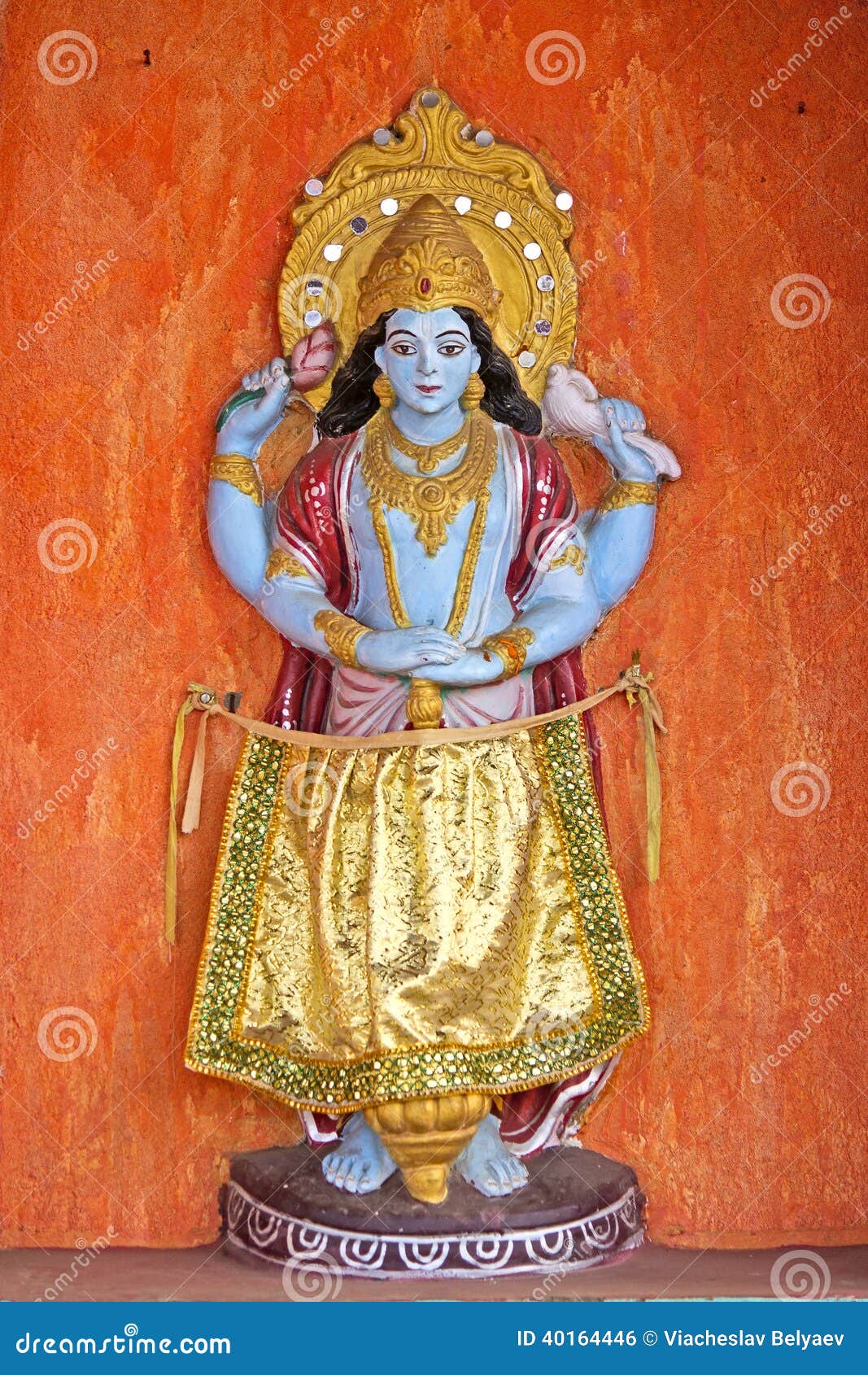 Lord Vishnu Statue In The Water At Budhanilkantha Temple. Royalty-Free ...