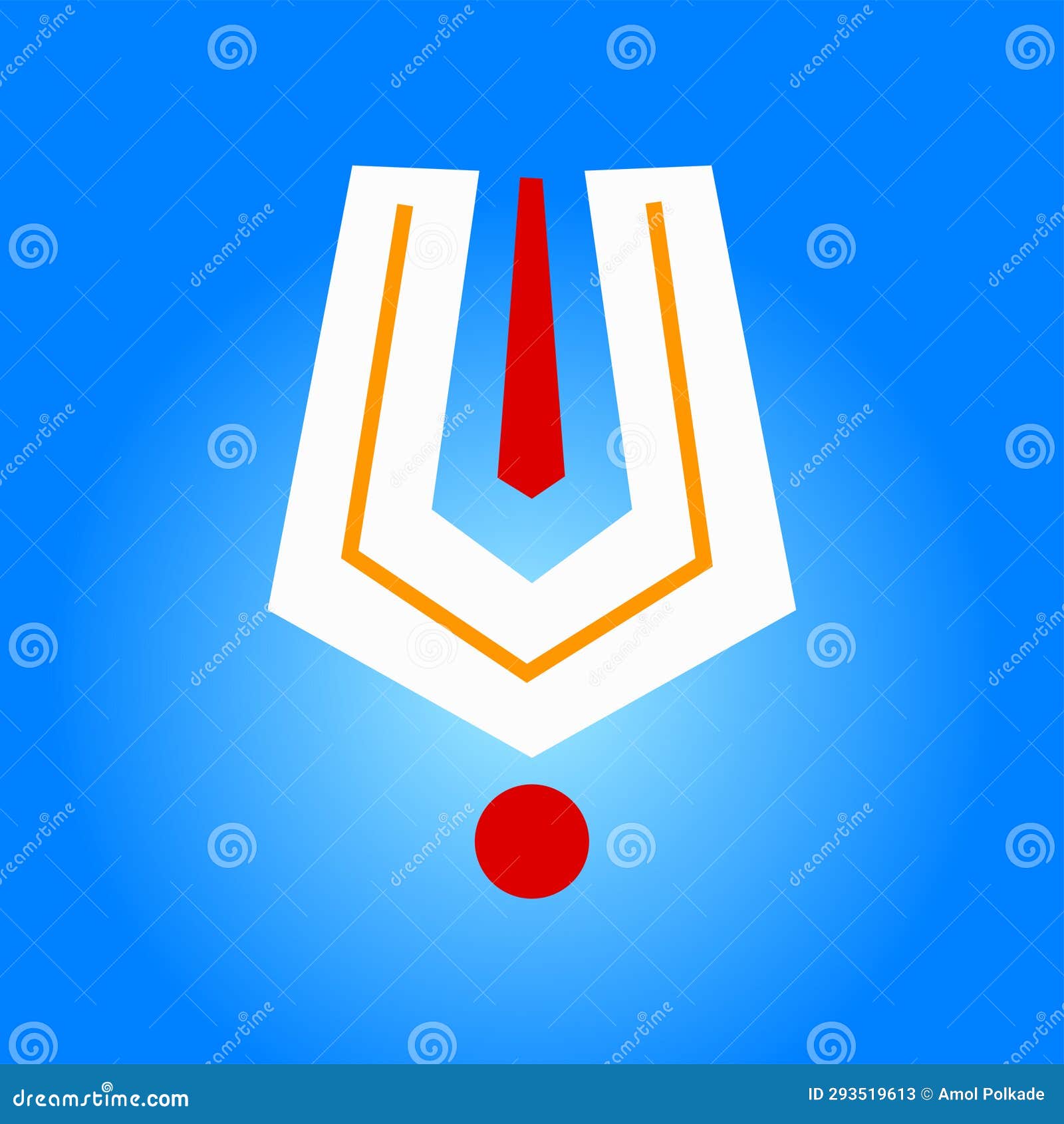 Lord Vishnu Tilak And Eyes Vector Icon | CartoonDealer.com #262827008