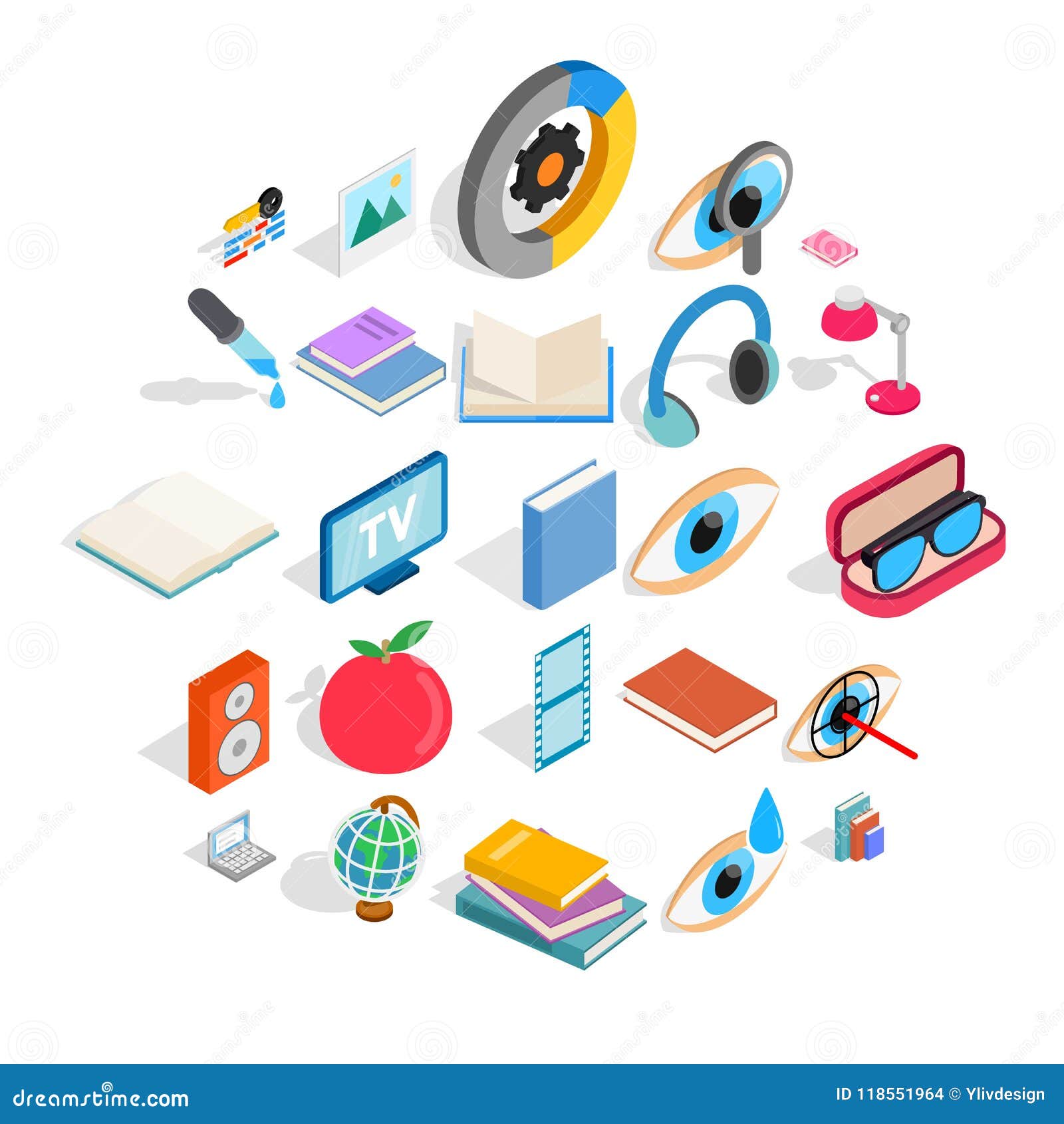 Lore Icons Set, Isometric Style Stock Vector - Illustration of ...