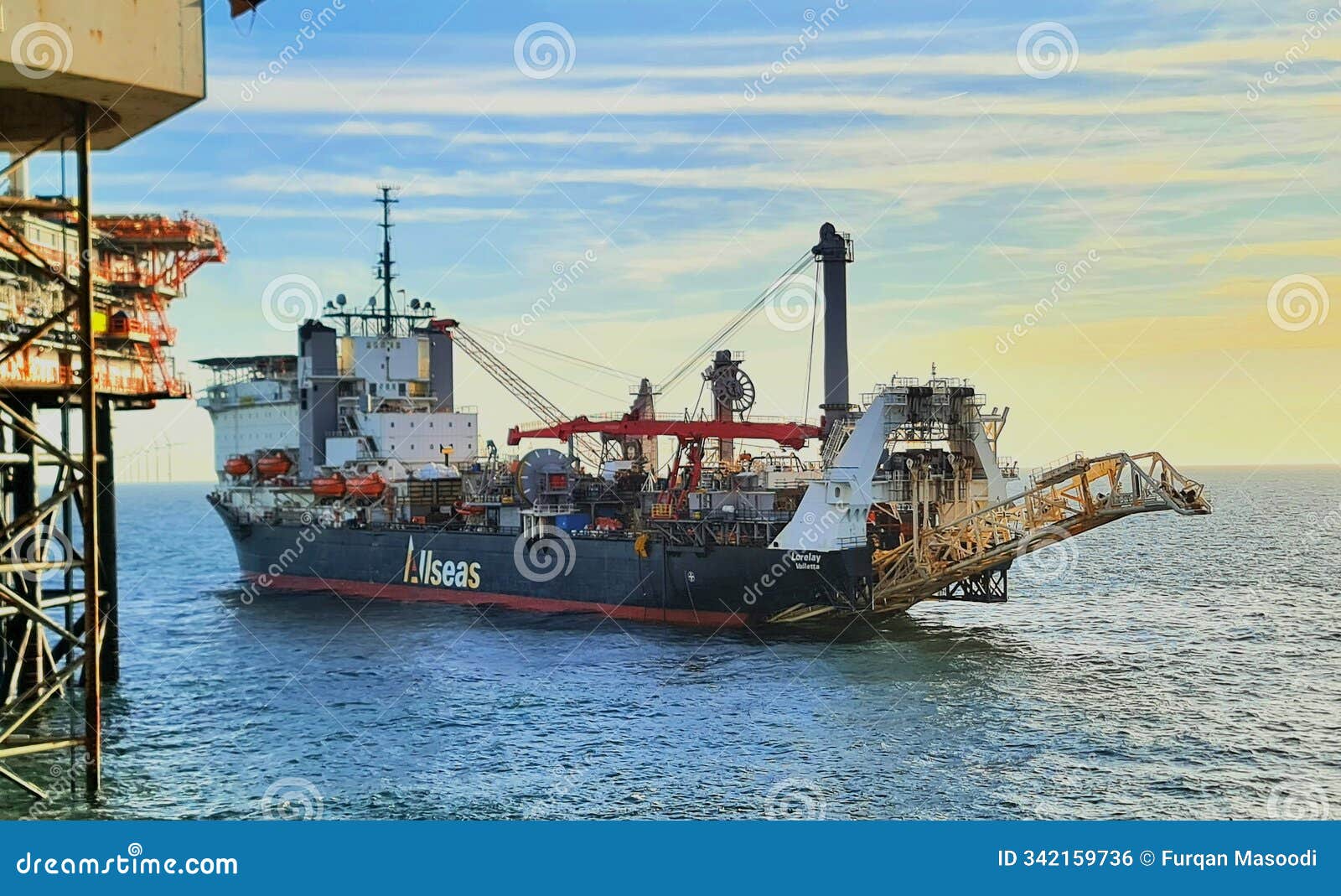 Lorelay pipelay vessel editorial photo. Image of projects - 342159736