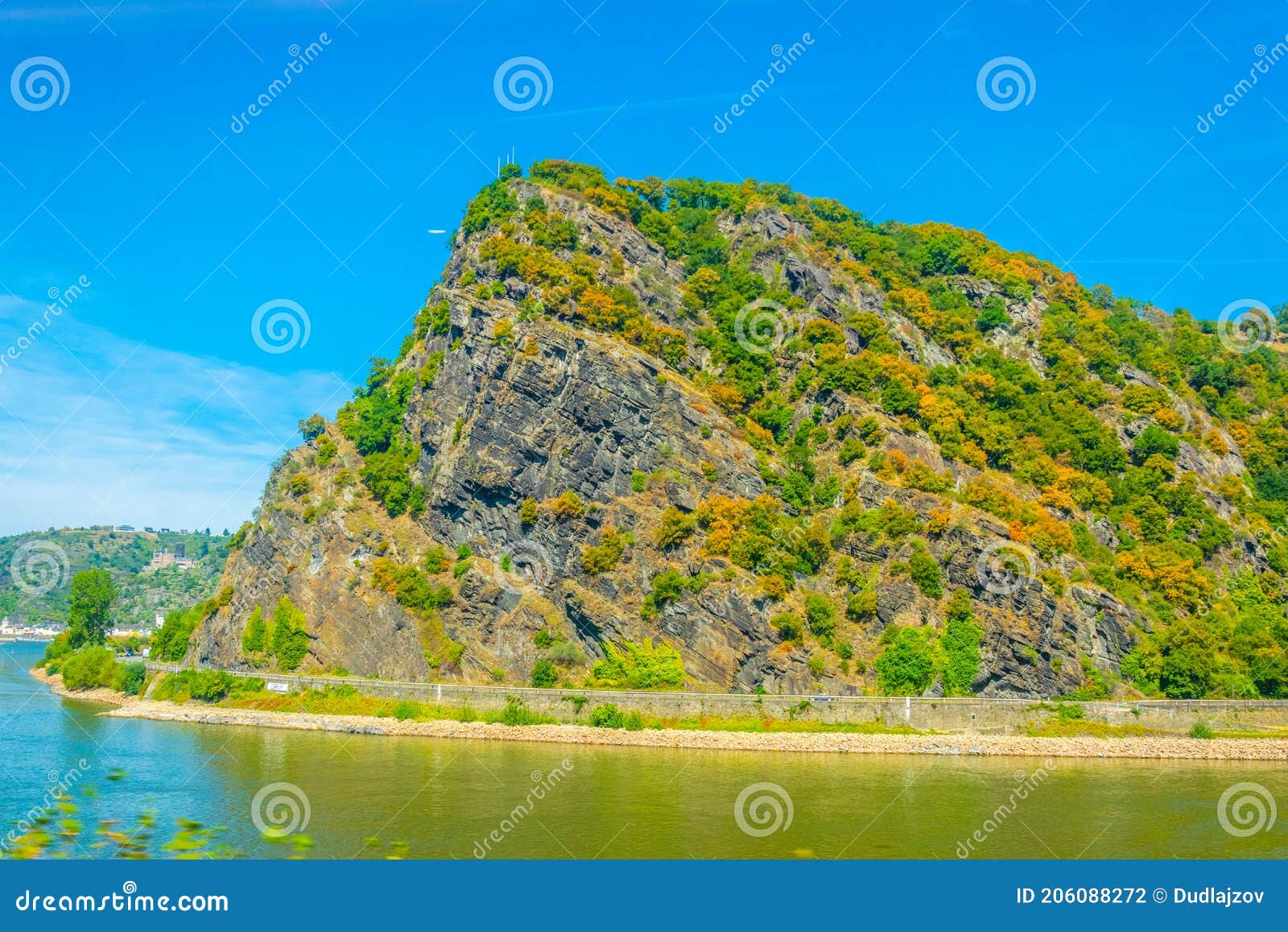 Lorelei Cliff on River Rhein in Germany Stock Photo - Image of loreley ...
