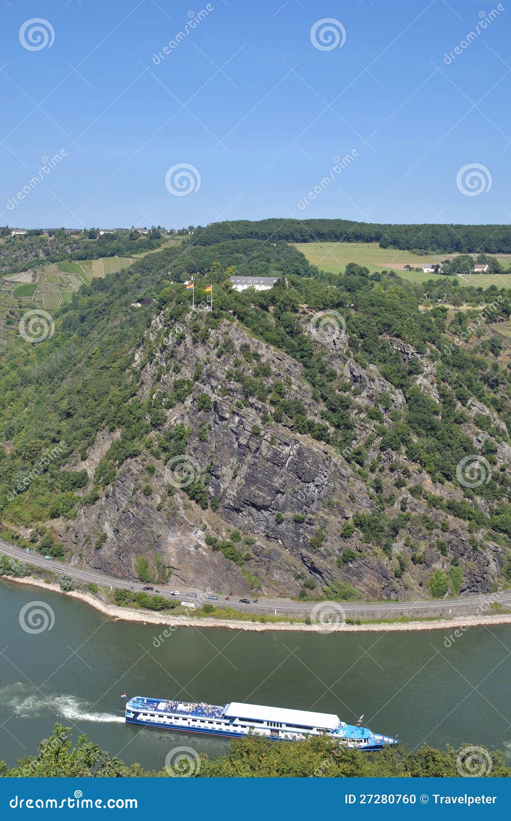 Loreley Rock,Rhine River,Germany Stock Photo - Image of valley ...