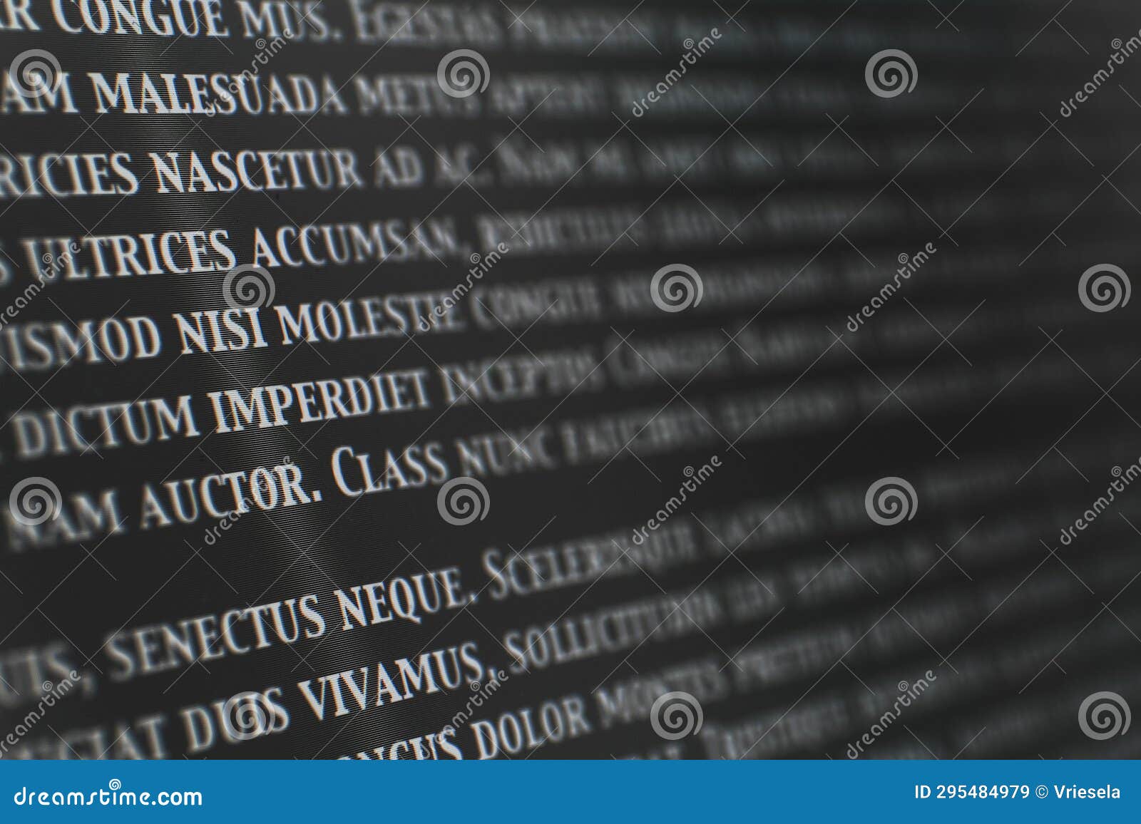 Lorem Ipsum Text on a Computer Screen Stock Image - Image of ...