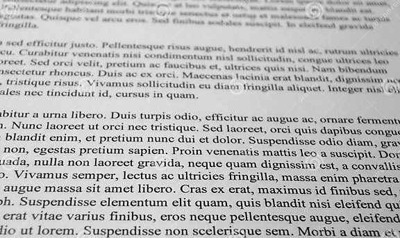 Lorem Ipsum Text Paragraphs Stock Photo - Image of lines, book: 60092202