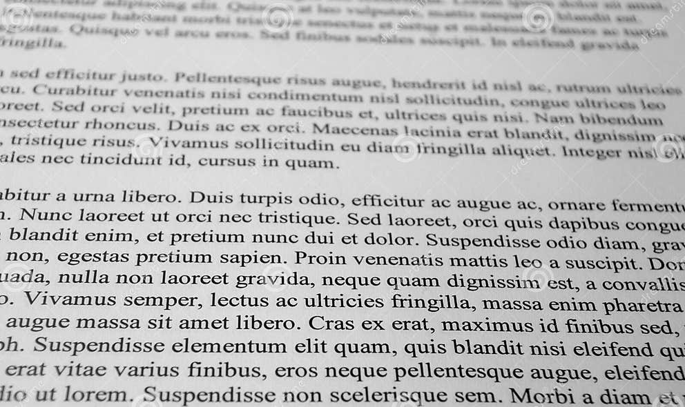 Lorem Ipsum Text Paragraphs Stock Photo - Image of lines, book: 60092202