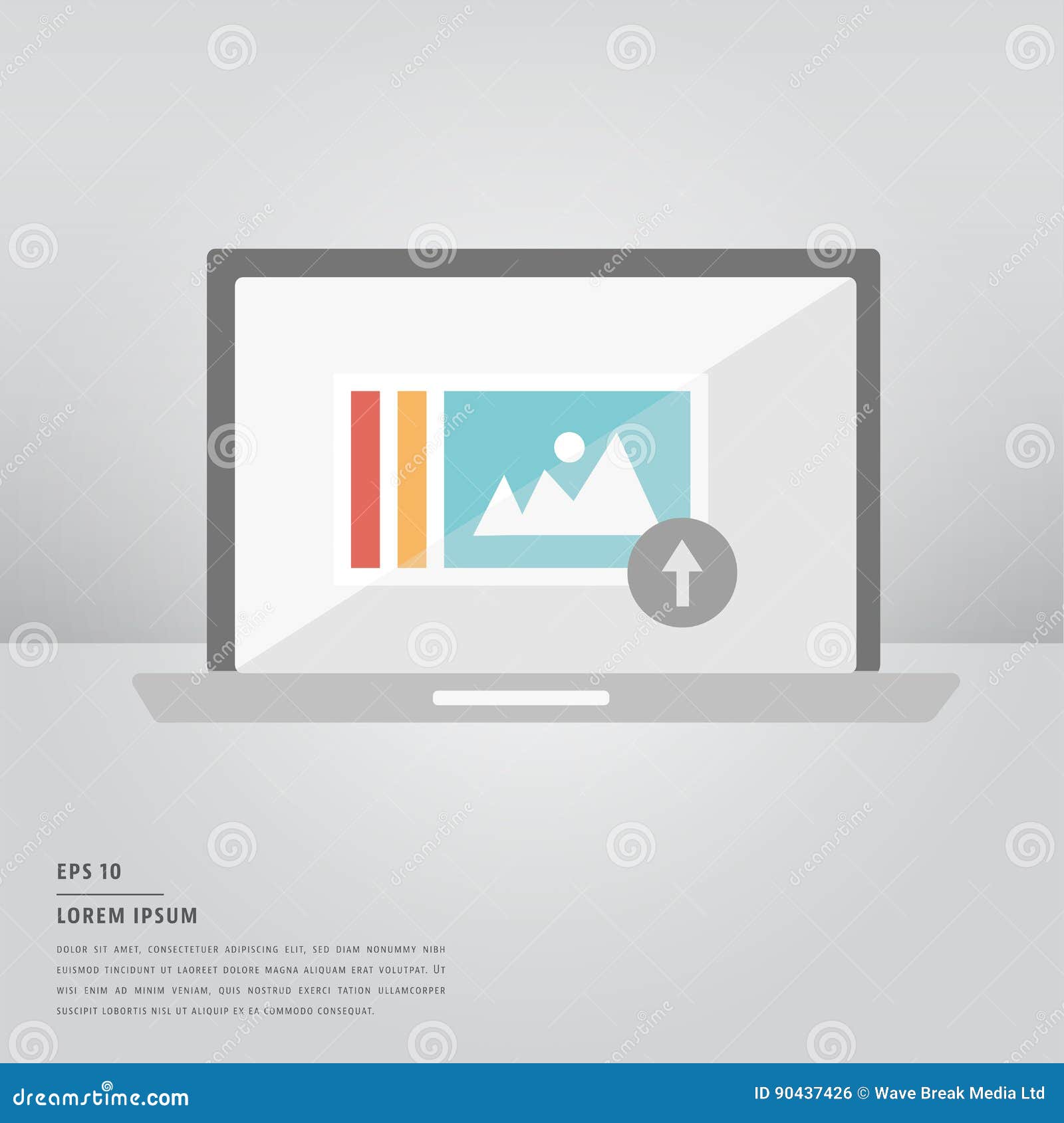 Lorem Ipsum Text and Photo Gallery Stock Vector - Illustration of ...