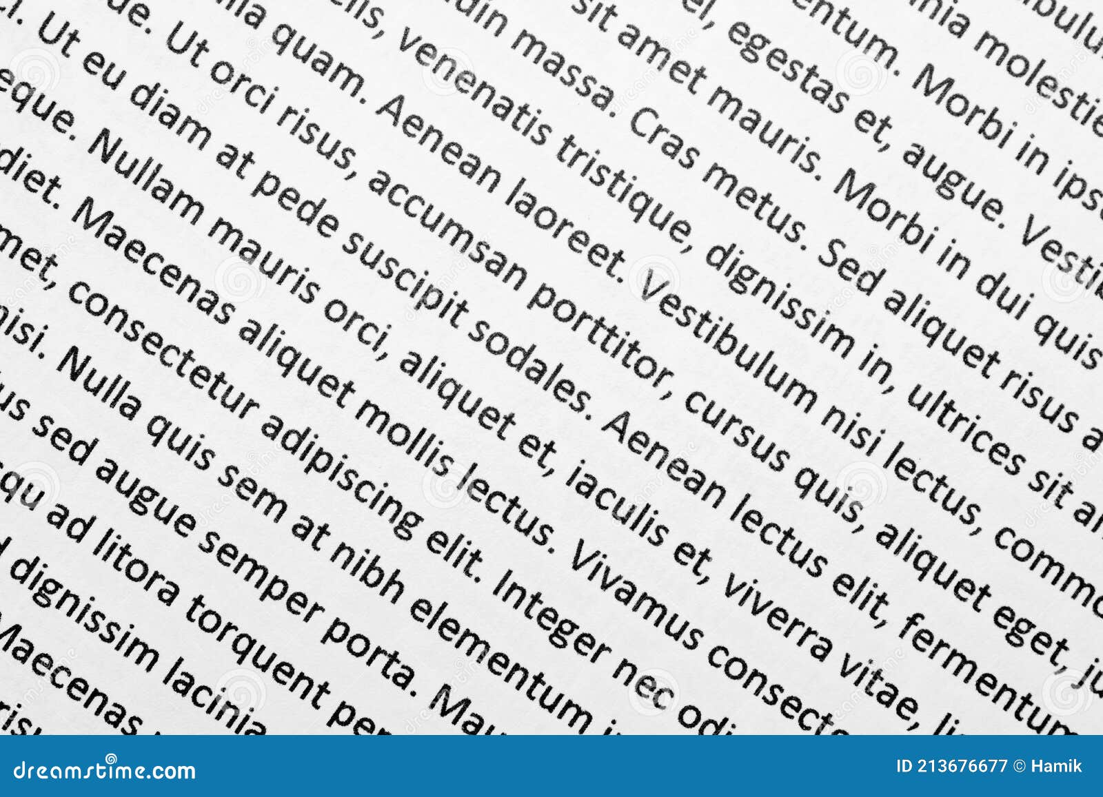 Lorem Ipsum Text on White Paper Stock Image - Image of letters, lines ...