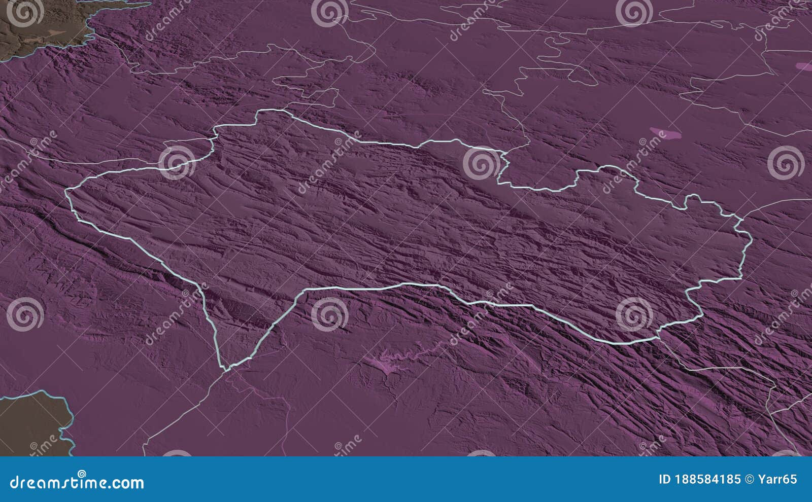 Lorestan, Iran - Outlined. Administrative Stock Illustration ...
