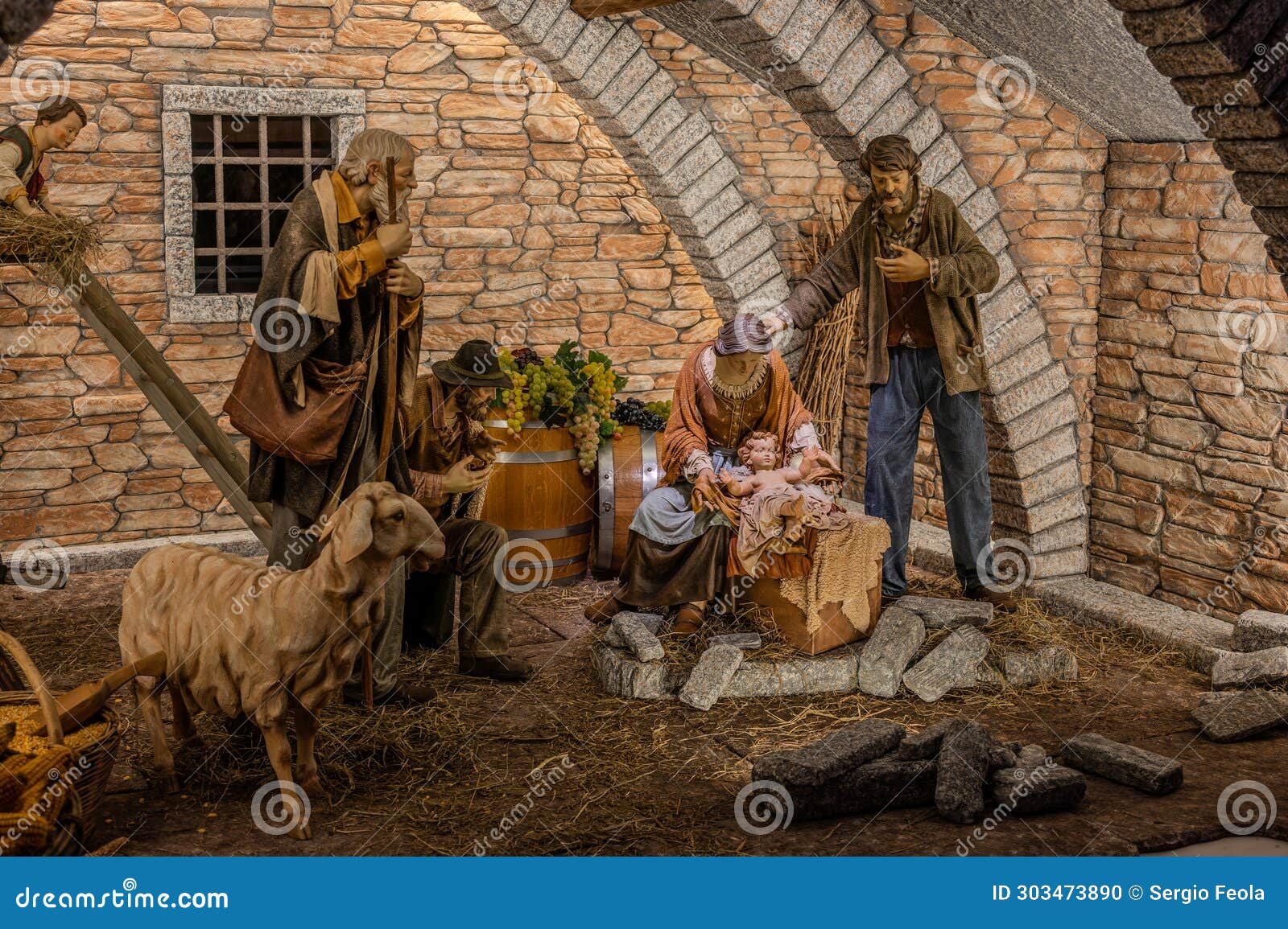 Loreto, Marche. the Basilica of the Holy House. Nativity 2023 Stock ...