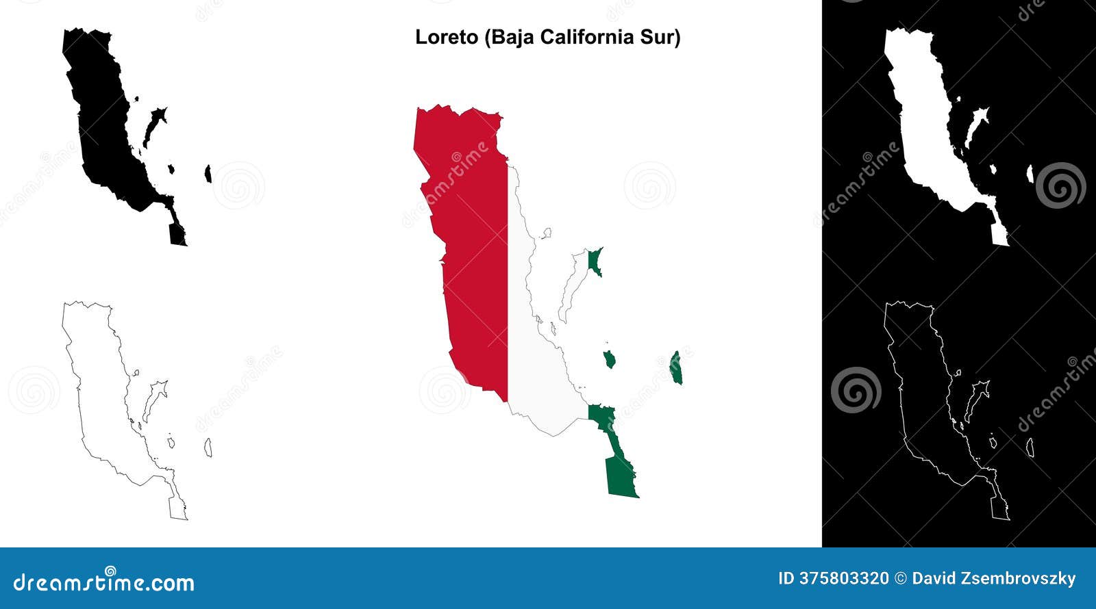 Loreto Outline Map Stock Photo | CartoonDealer.com #360997260