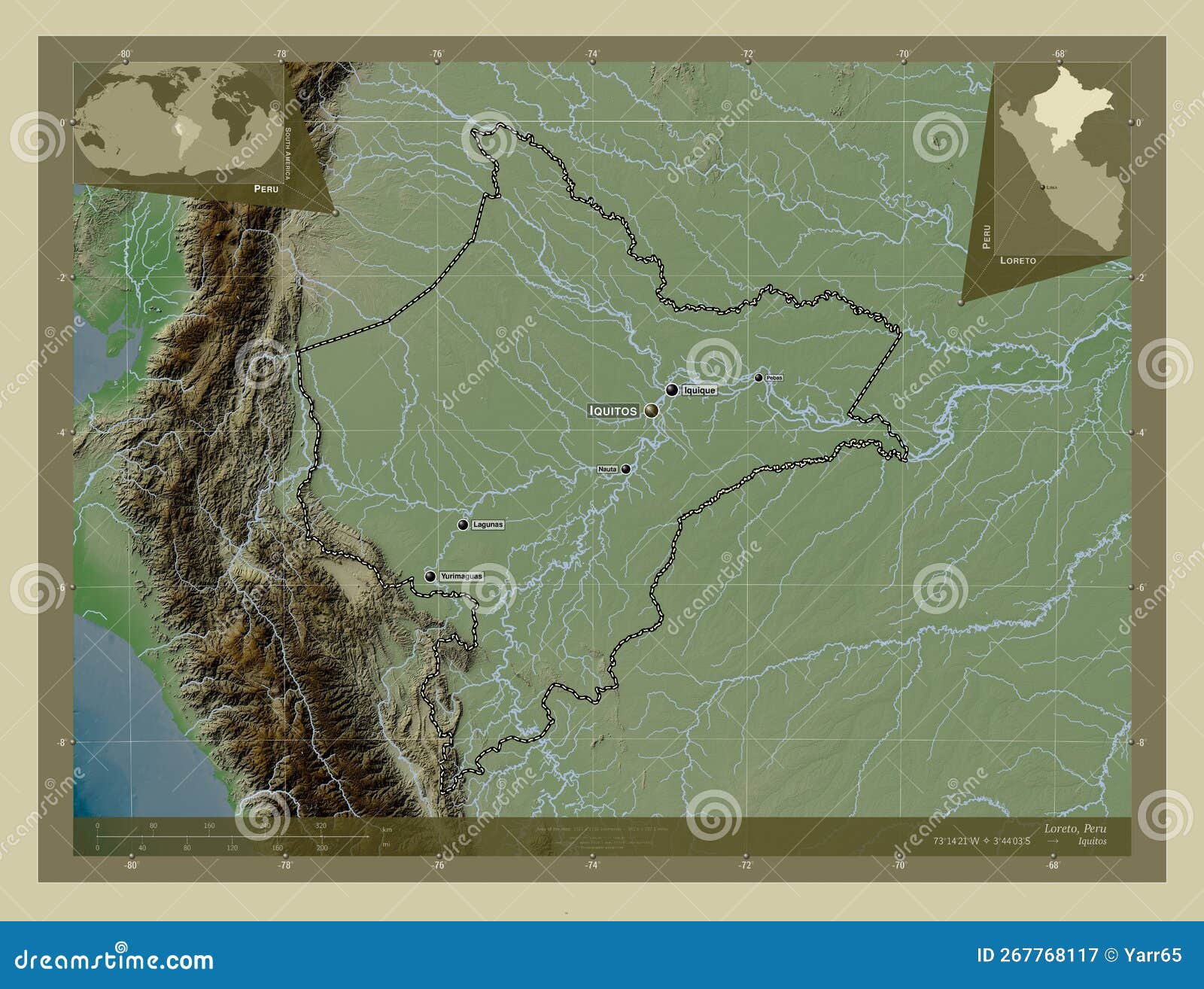 Loreto, Peru. Wiki. Labelled Points of Cities Stock Illustration ...