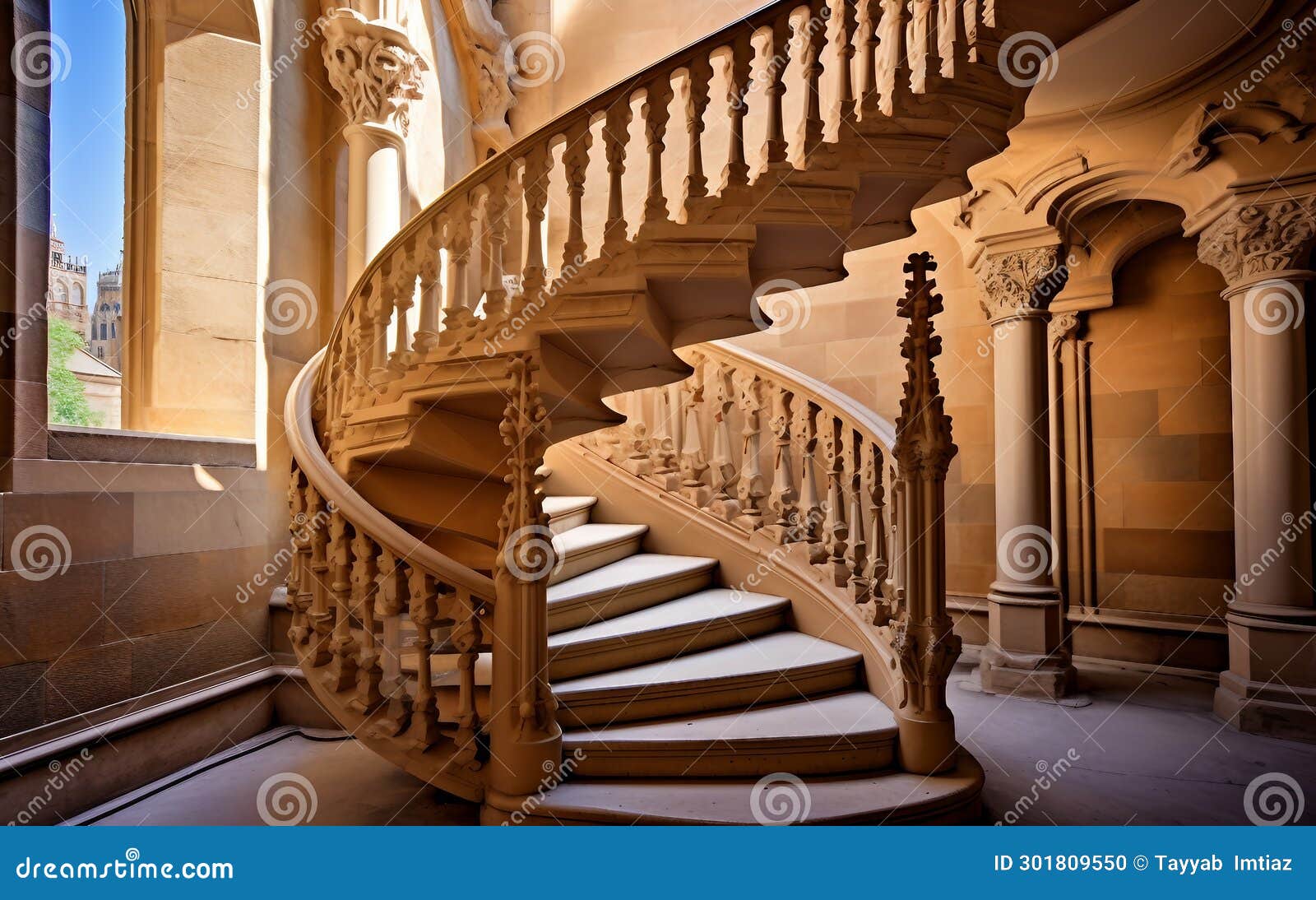 Loretto Chapel Stairs Miraculous Staircase on Generative Ai, Stock ...
