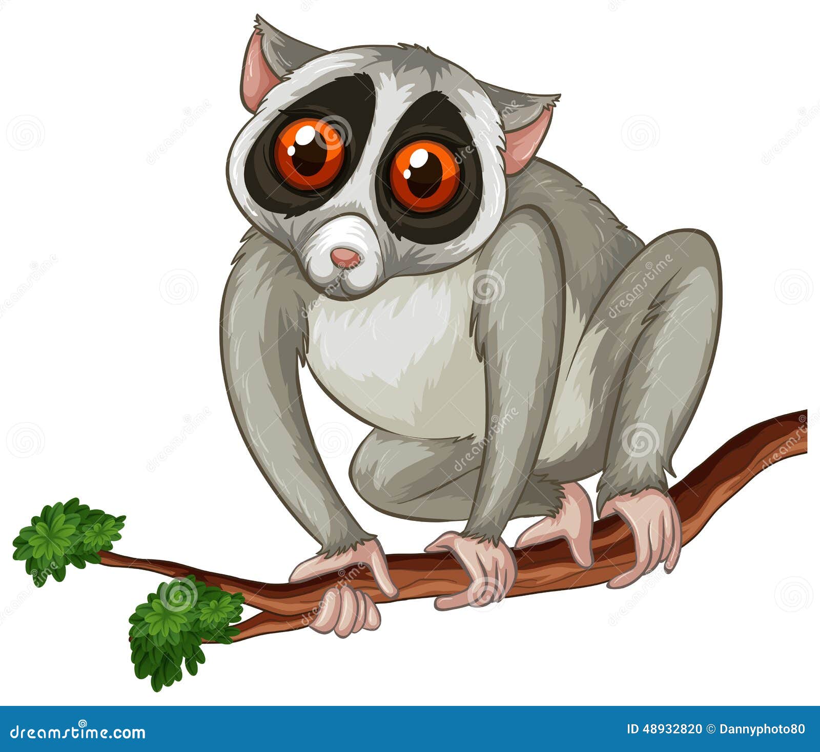 Lori stock vector. Illustration of leaves, cute, creature - 48932820