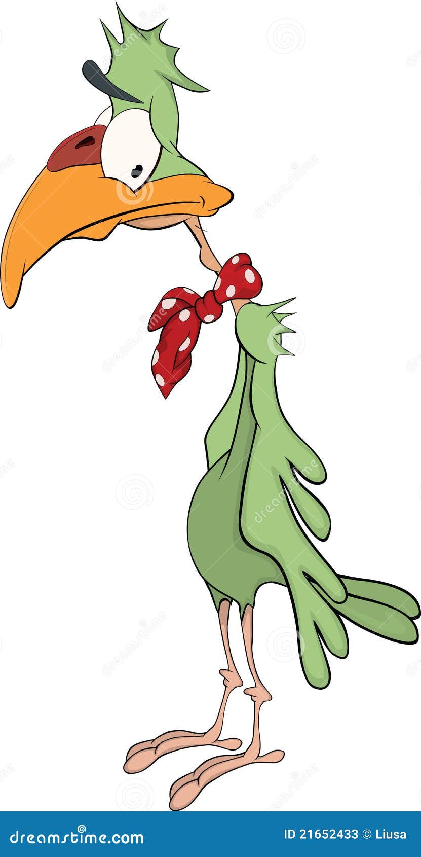 Loro Verde Triste. Historieta Ilustración del Vector - Ilustración de ...