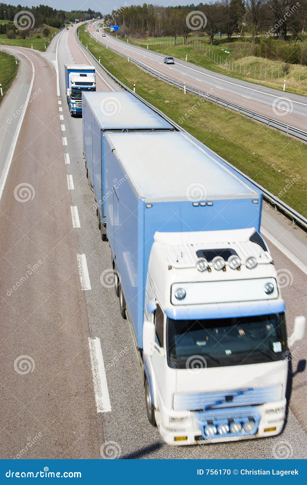 Lorries on highway stock photo. Image of haulage, lorry - 756170