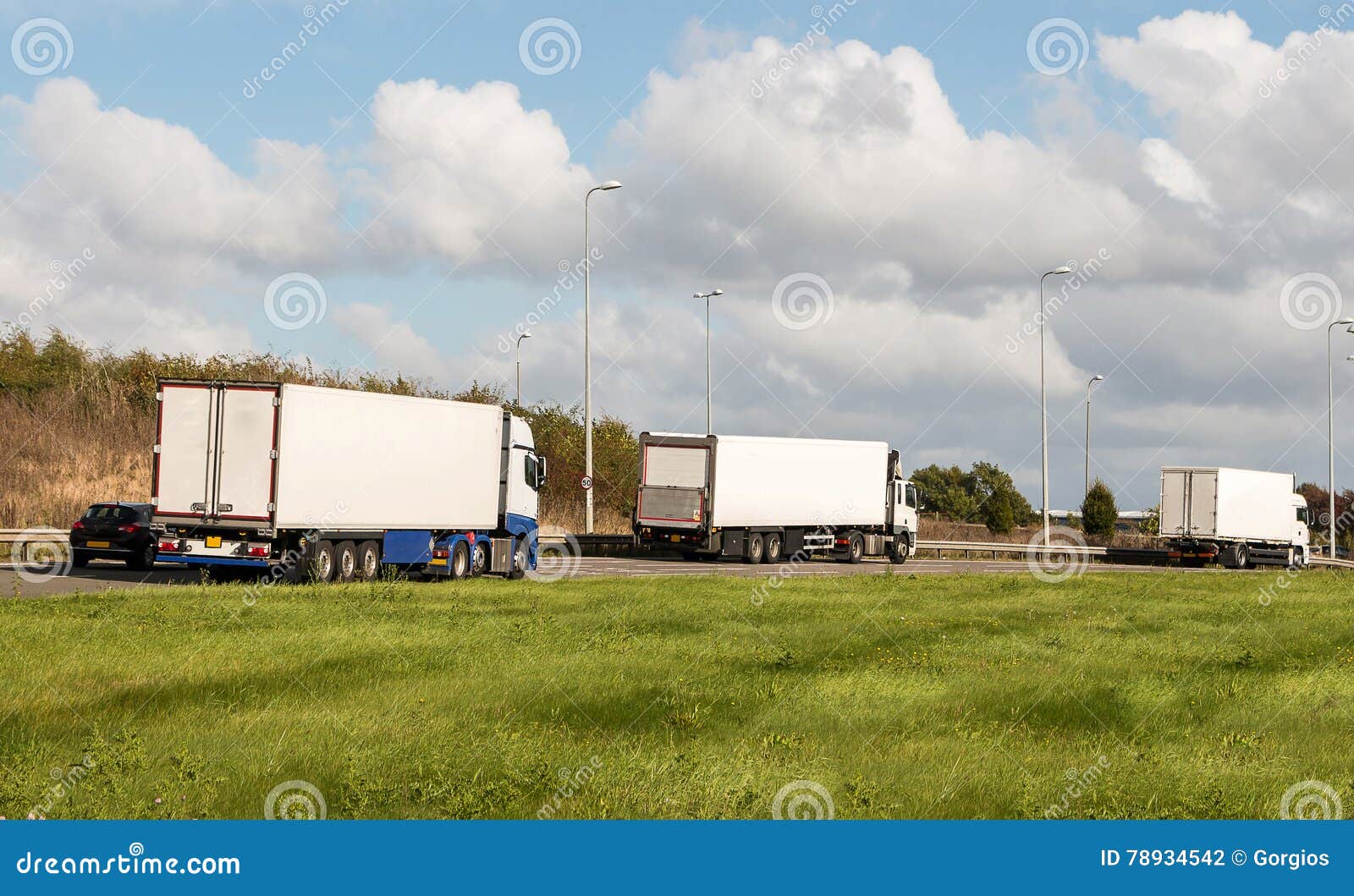 Two Lorries On The Road Royalty-Free Stock Photo | CartoonDealer.com ...