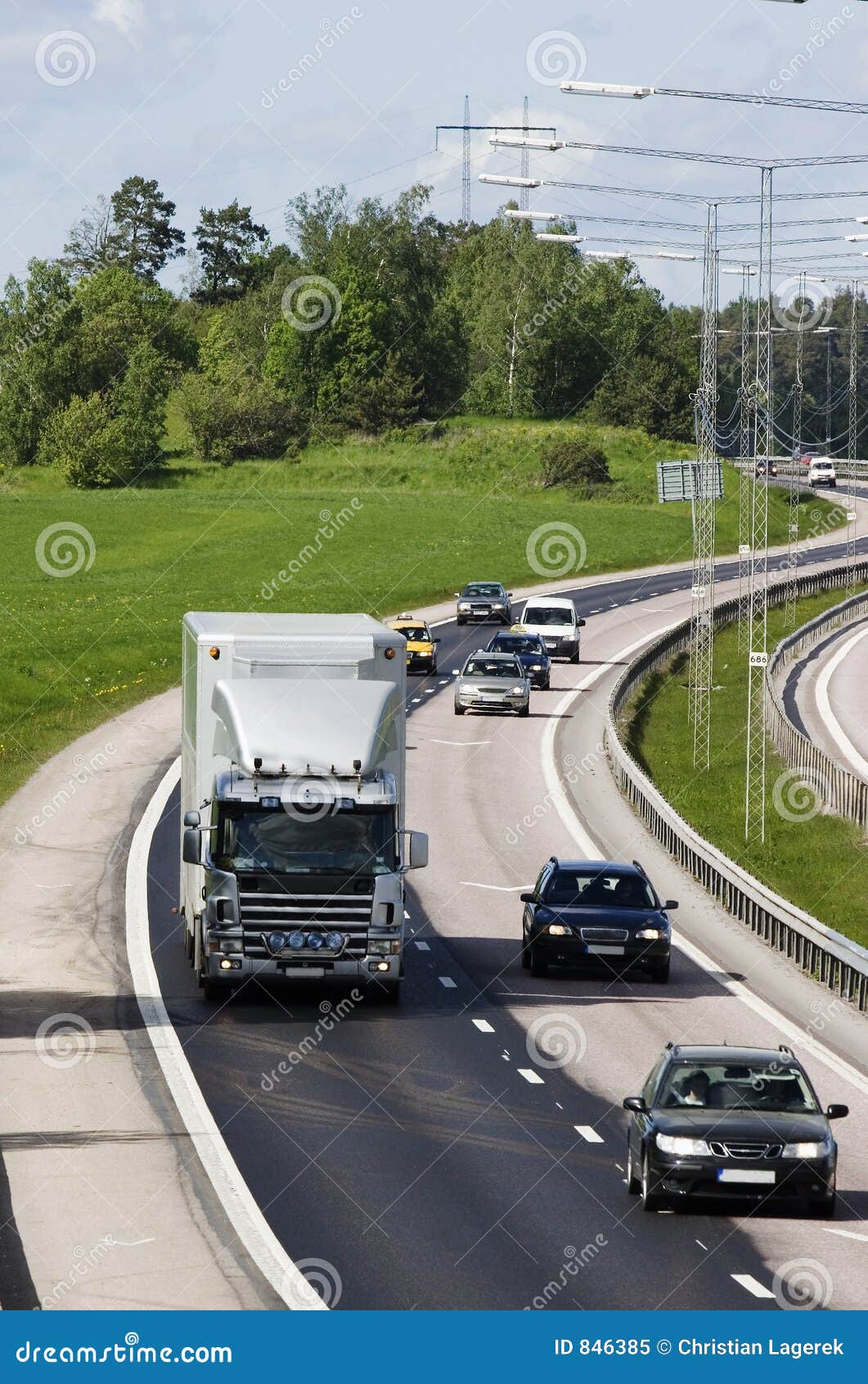 Lorries and traffic stock image. Image of articulated, driver - 846385
