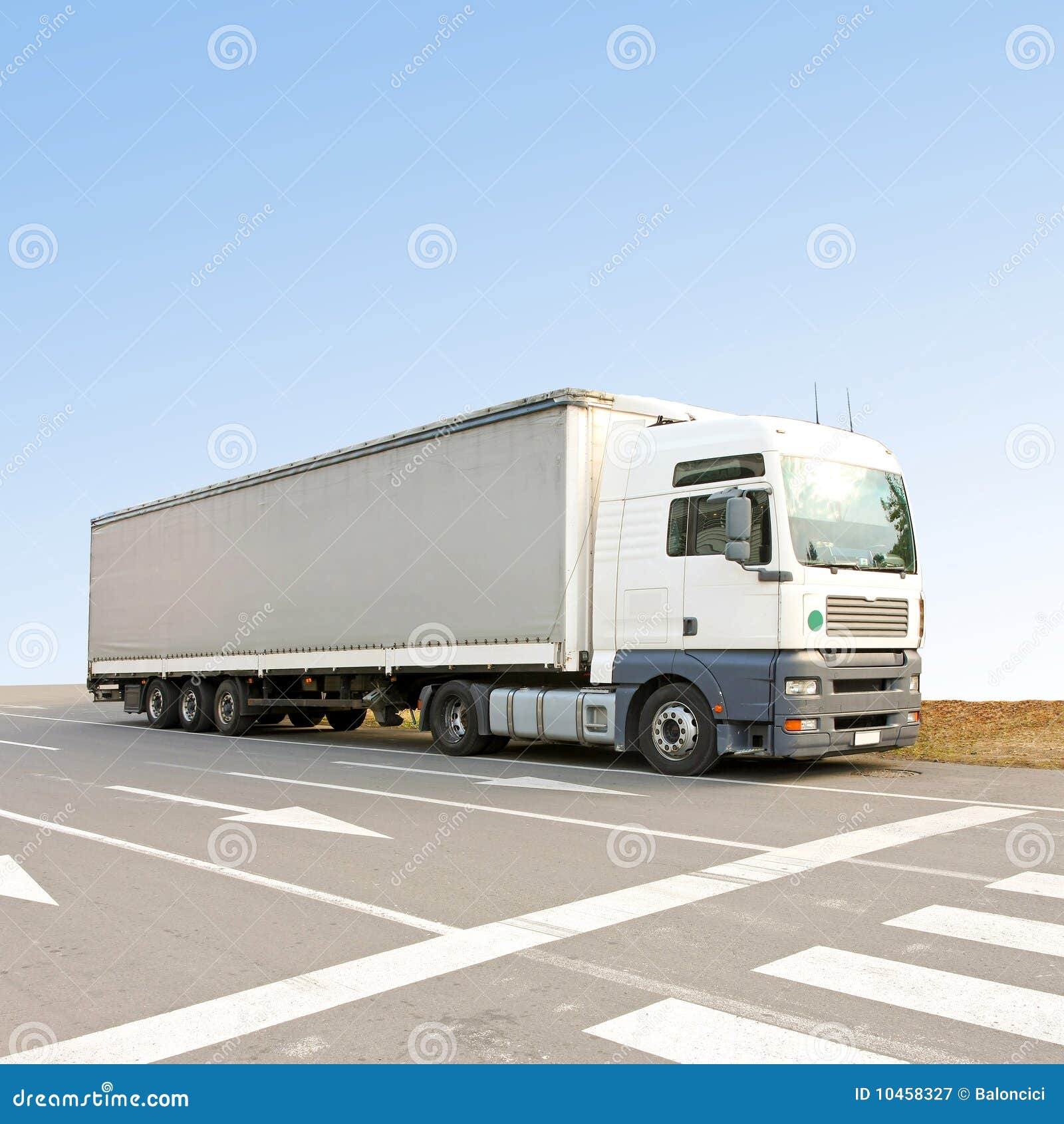 Lorry stock image. Image of long, road, semi, truck, trailer - 10458327