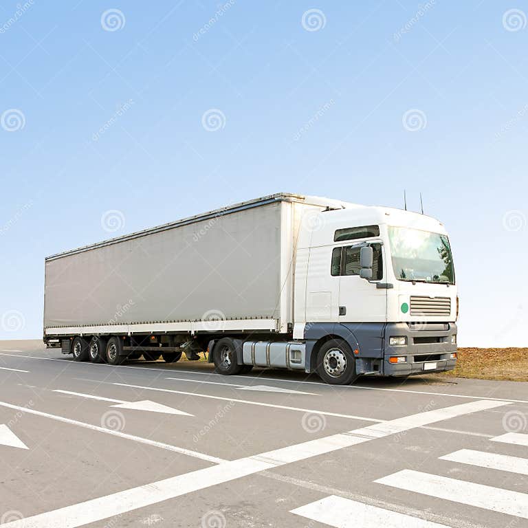 Lorry stock image. Image of long, road, semi, truck, trailer - 10458327