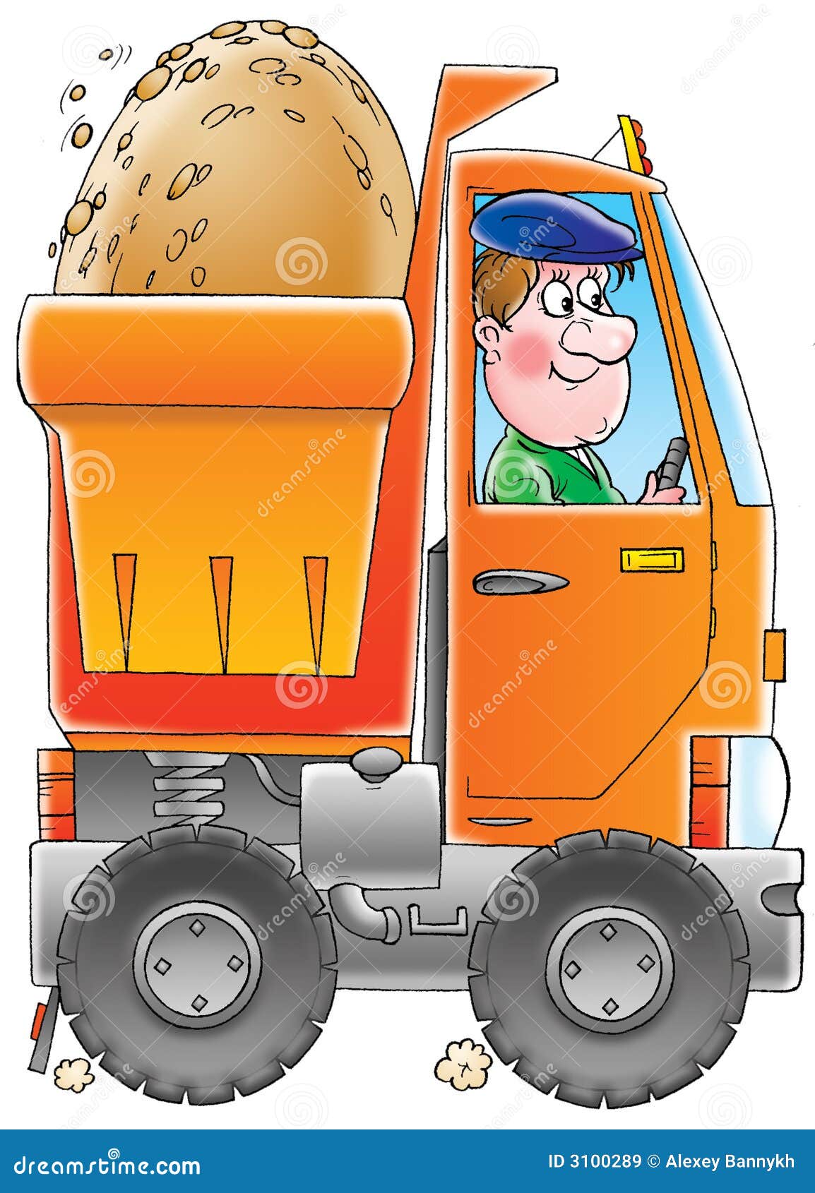 Lorry stock illustration. Illustration of childish, automobile - 3100289