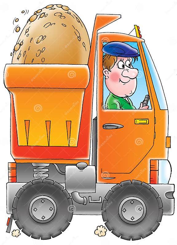Lorry stock illustration. Illustration of childish, automobile - 3100289