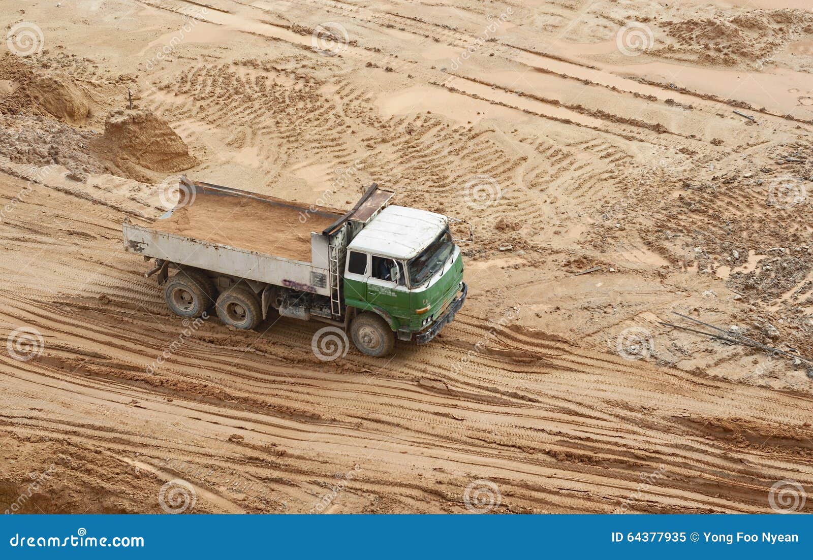 Lorry on a Construction Site Stock Image - Image of lorry, roadworks ...