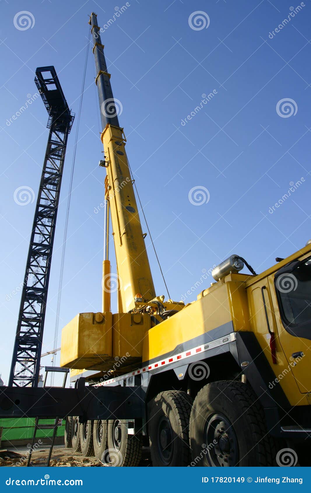Lorry crane stock image. Image of industry, machine, blue - 17820149