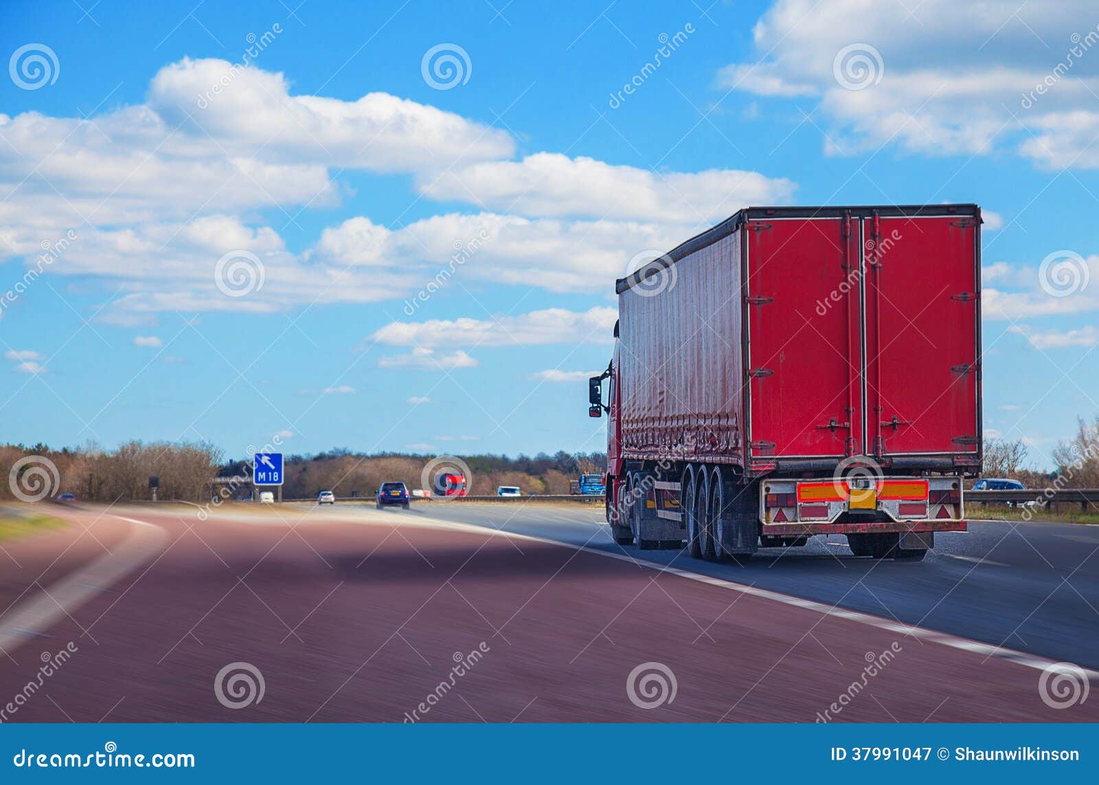 Lorry driving on motorway stock image. Image of road - 37991047
