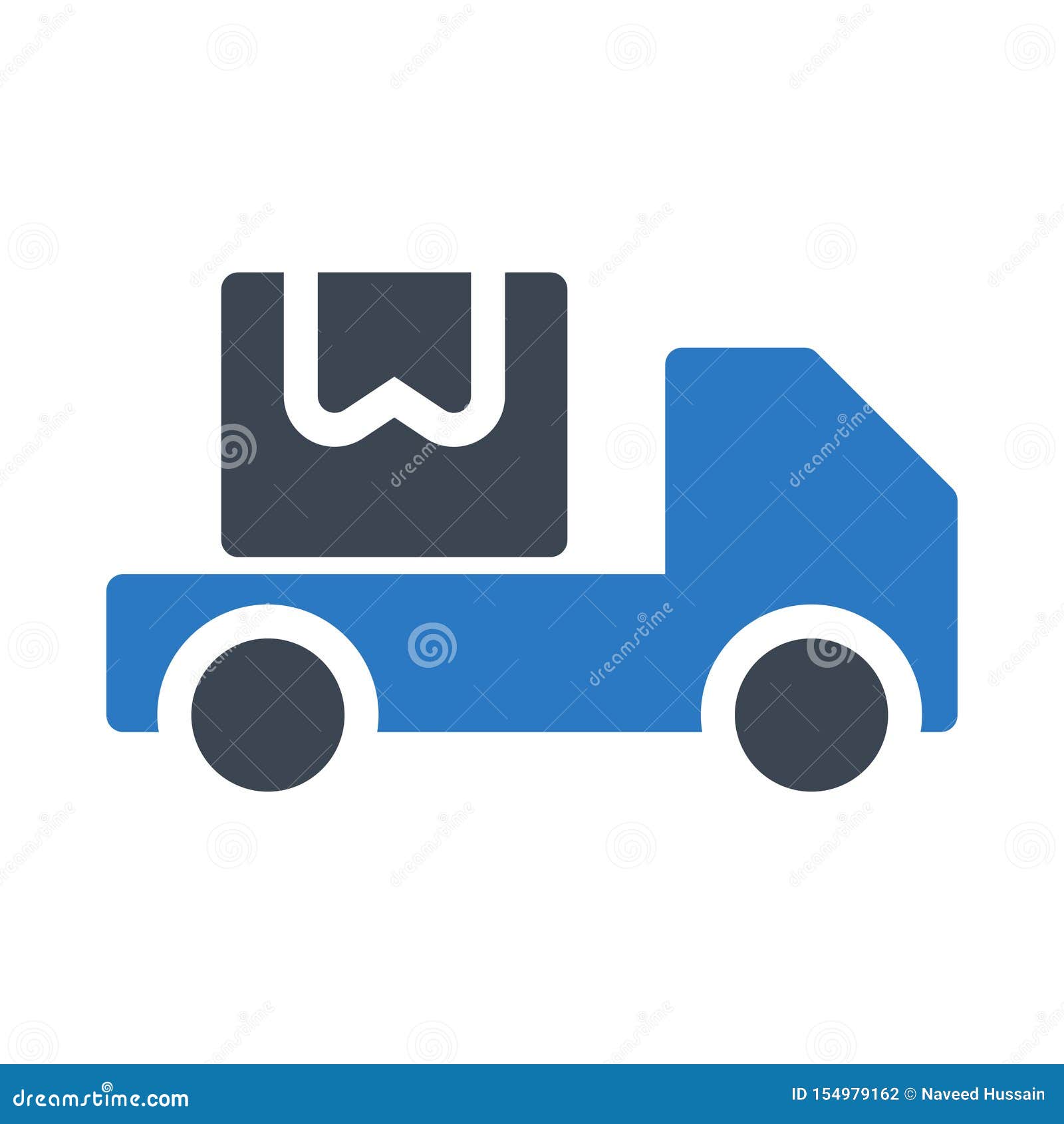Lorry Glyph Colour Vector Icon Stock Vector - Illustration of ...