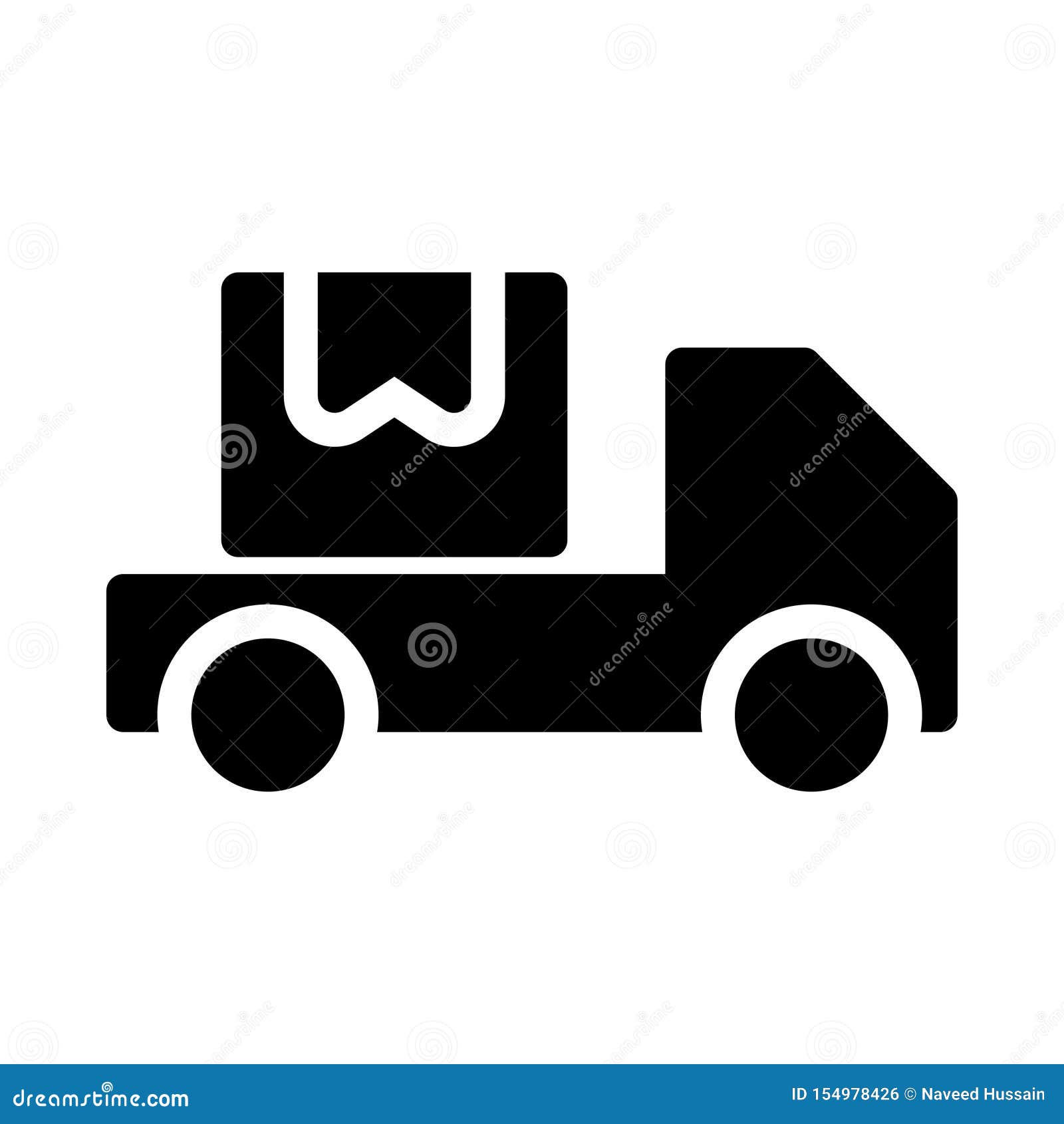 Lorry Glyph Flat Vector Icon Stock Vector - Illustration of retail ...