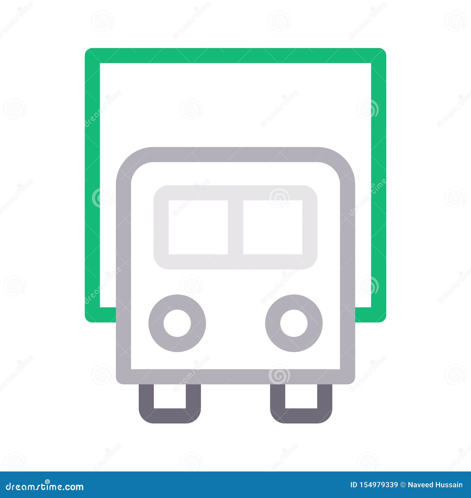 Lorry Colour Line Vector Icon Stock Vector - Illustration of automobile ...