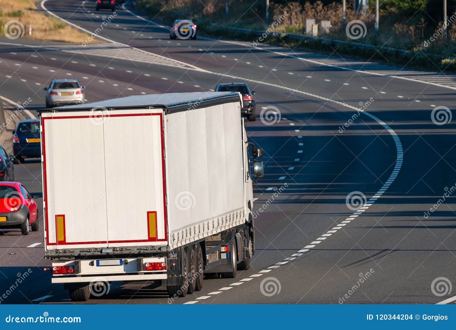 Lorry in Motion on the Motorway Stock Photo - Image of junction ...