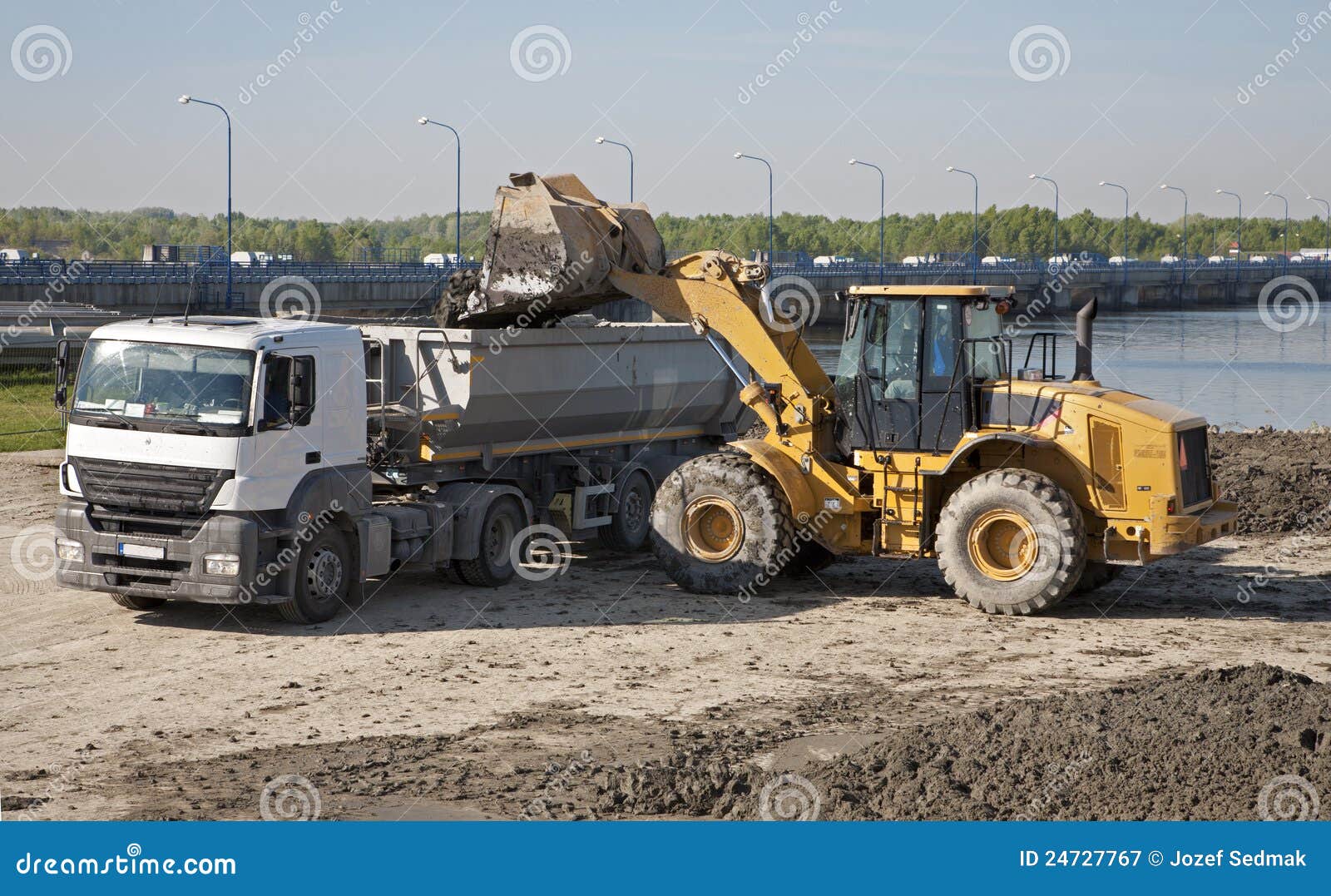 Lorry and mucker stock image. Image of lorry, feeder - 24727767