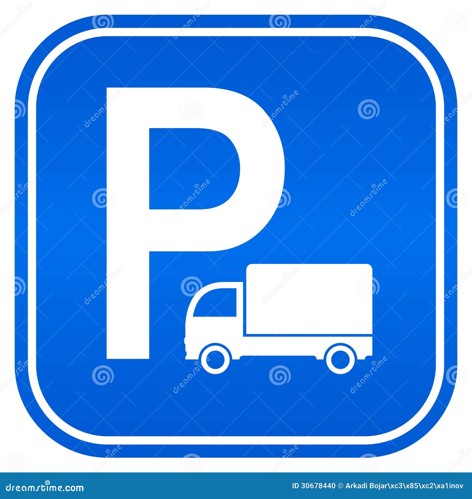 Lorry Parking Sign Stock Photo - Image: 30678440