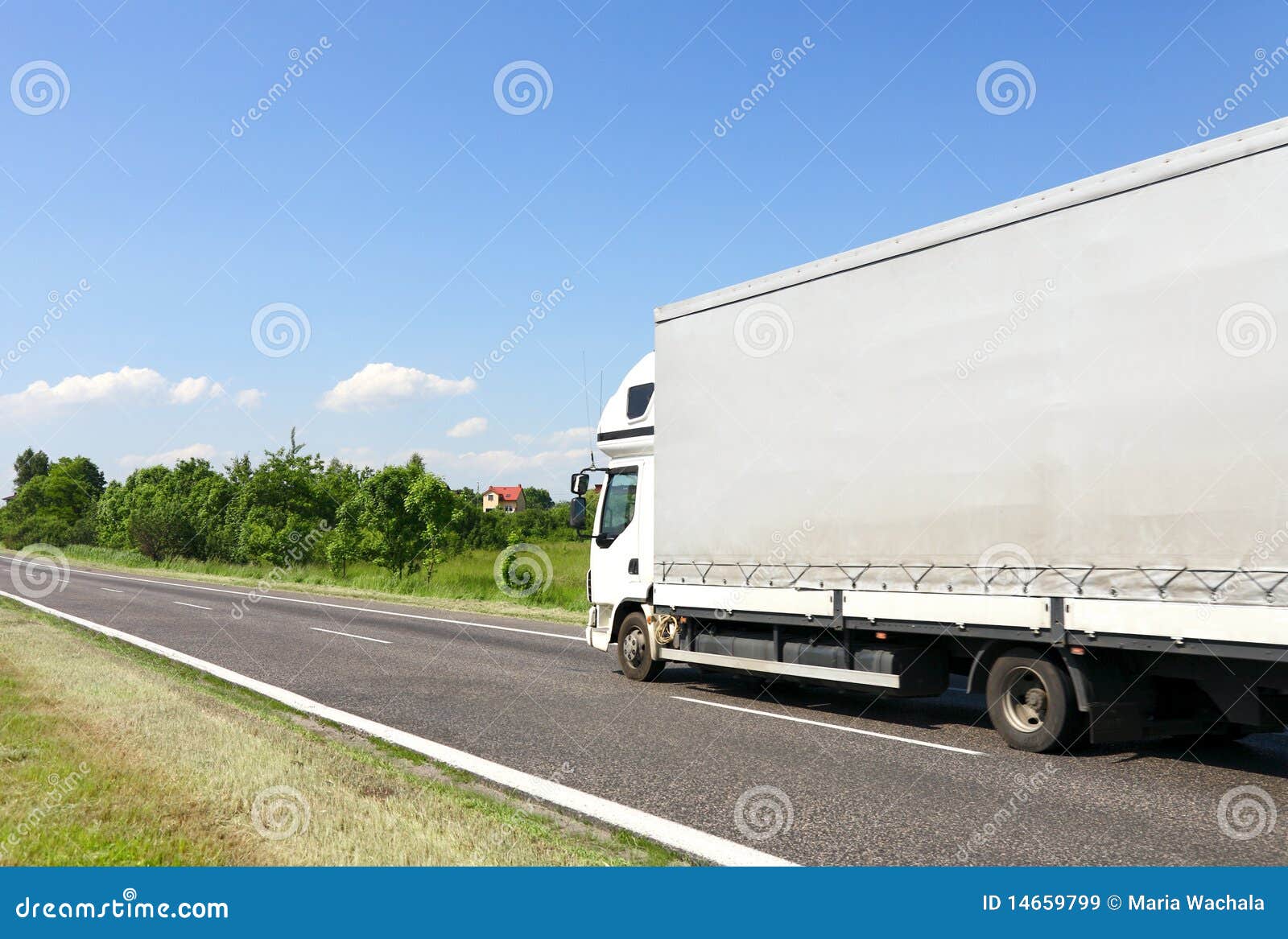 The lorry on a road stock image. Image of large, lanes - 14659799