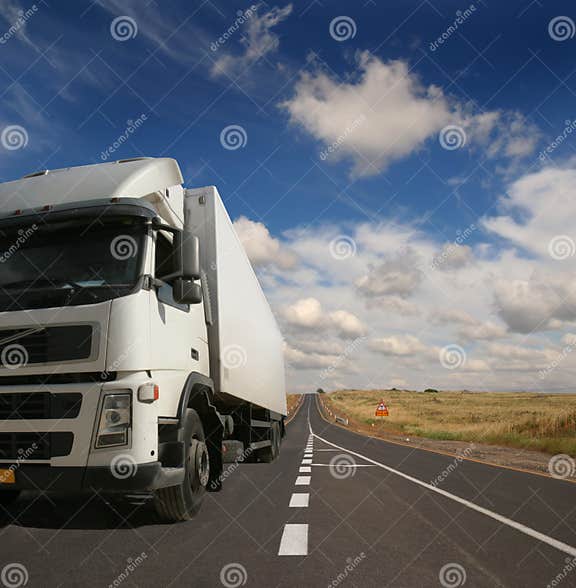 Lorry on road stock photo. Image of deadline, driving - 4123288