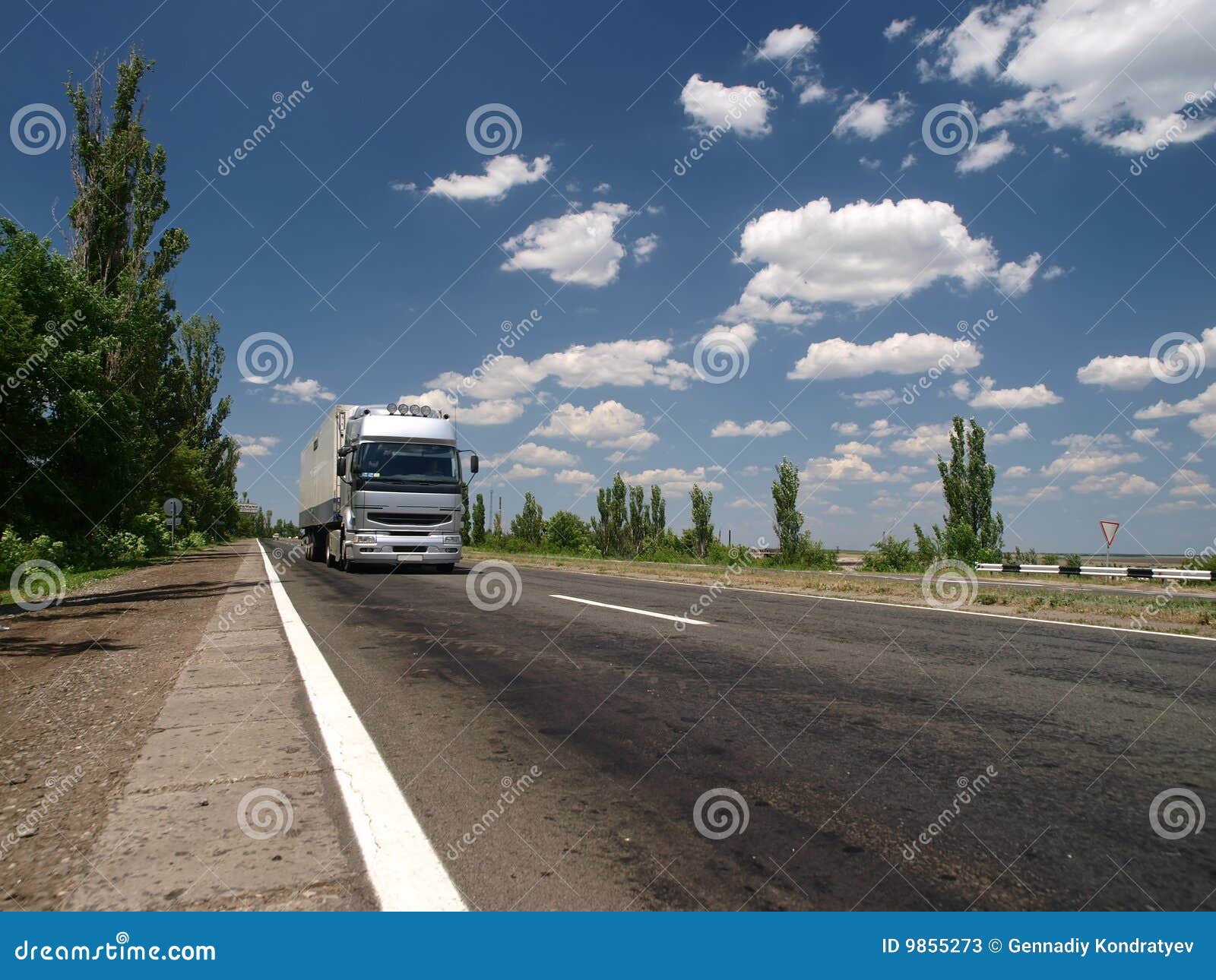 The lorry on a road stock image. Image of cargo, asphalt - 9855273
