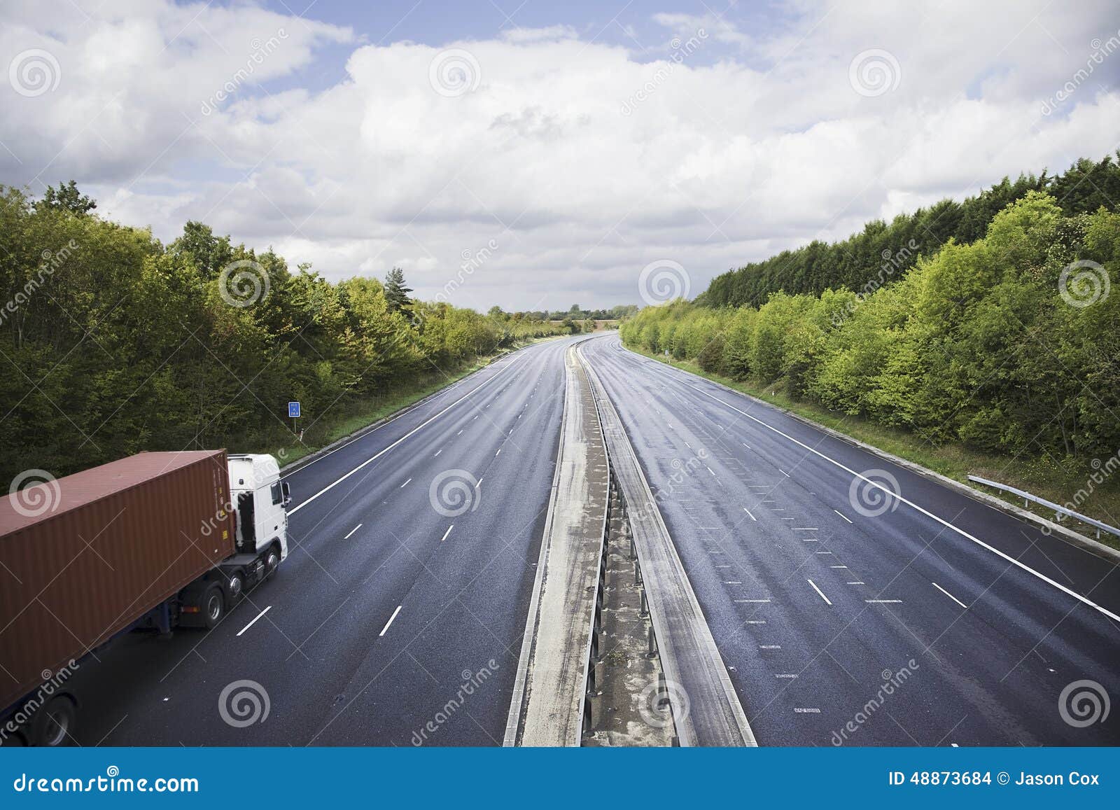 Lorry on the road stock photo. Image of motorway, scene - 48873684