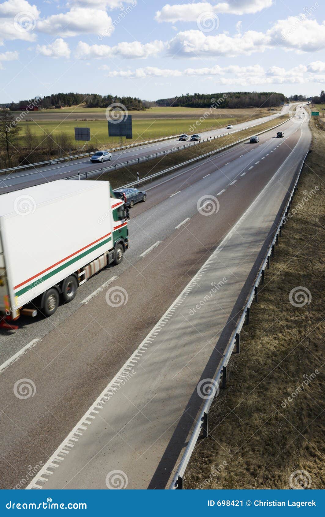 Lorry Speeding into Distance Stock Image - Image of business ...