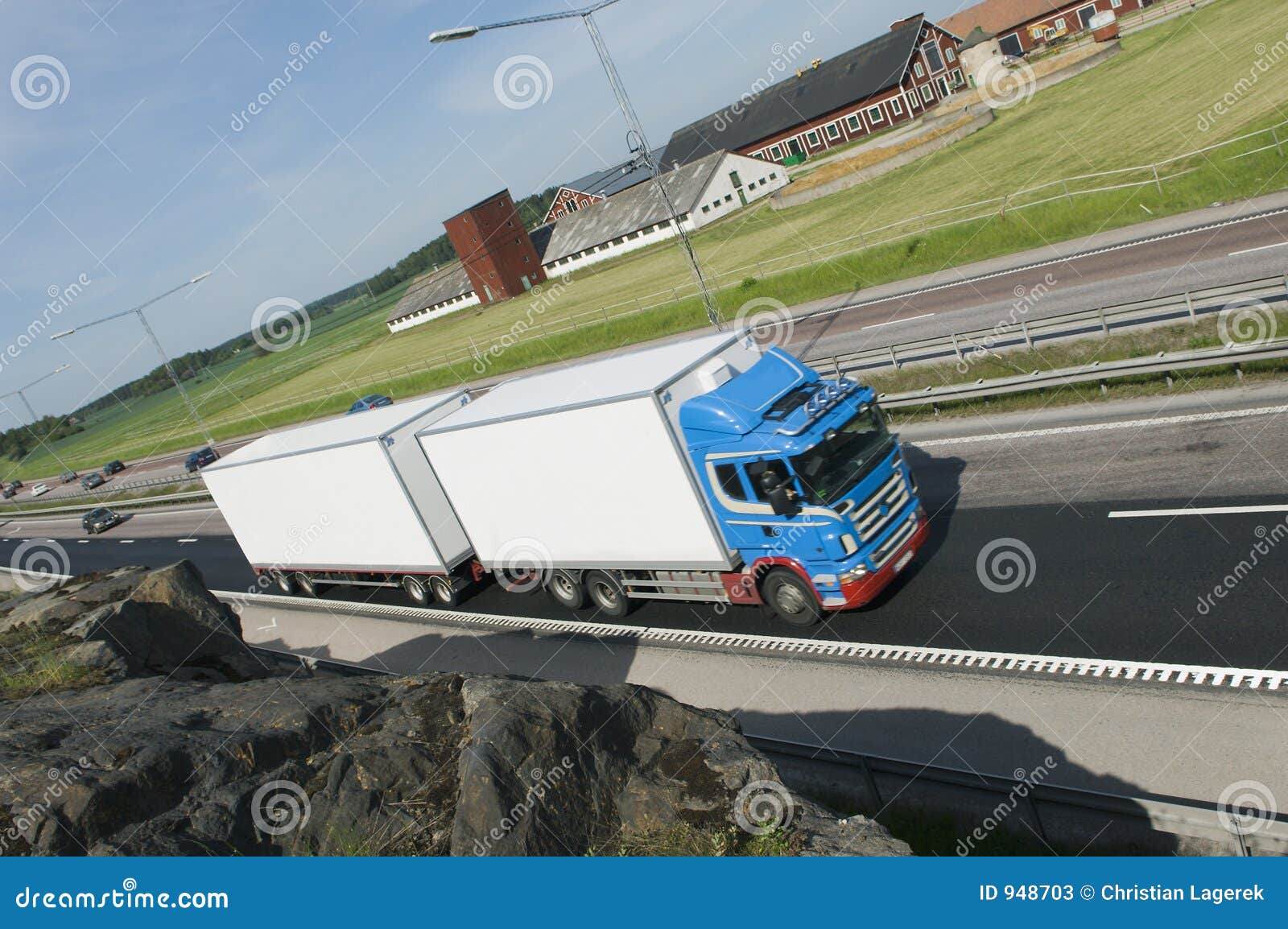 Lorry transport stock image. Image of cargo, freeway, commerce - 948703