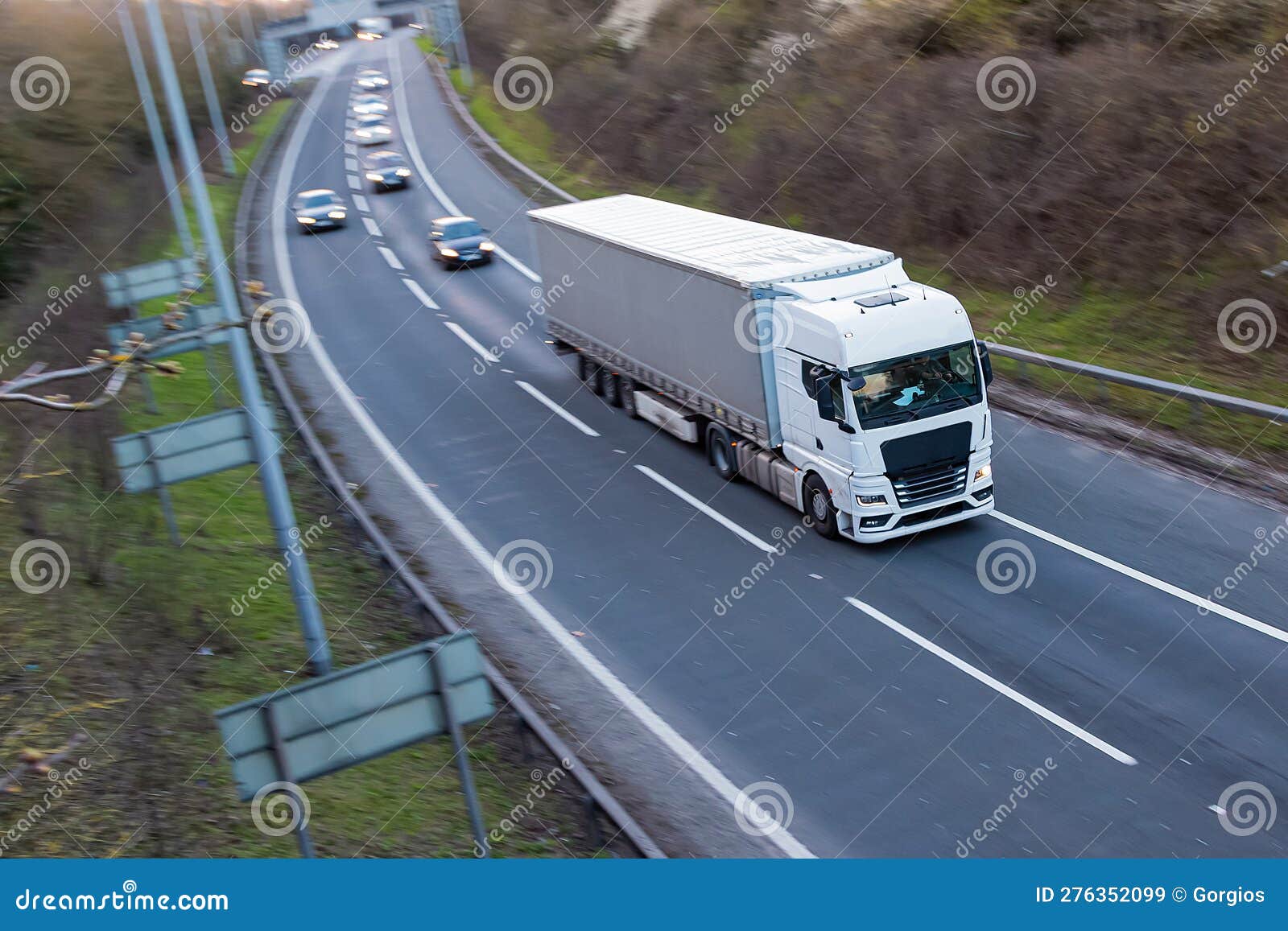 Lorry Travelling on the Motorway Stock Image - Image of driver, heavy ...