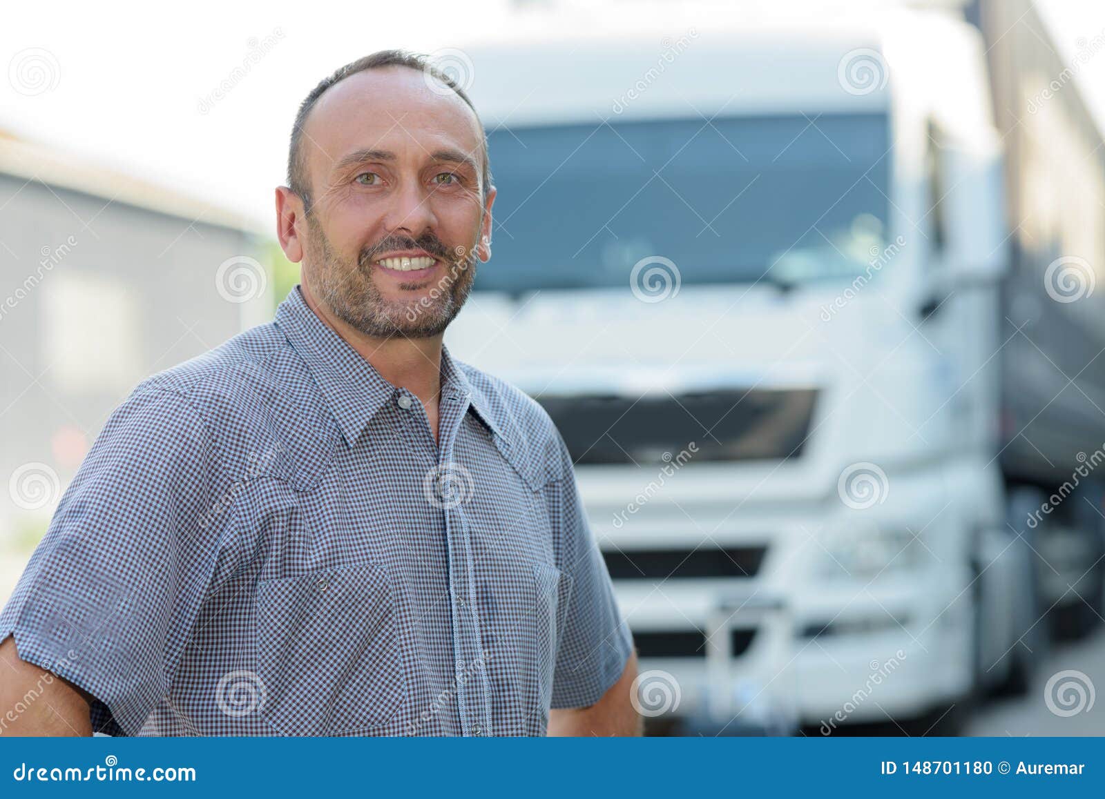 Lorry truck driver smiling stock photo. Image of contractor - 148701180
