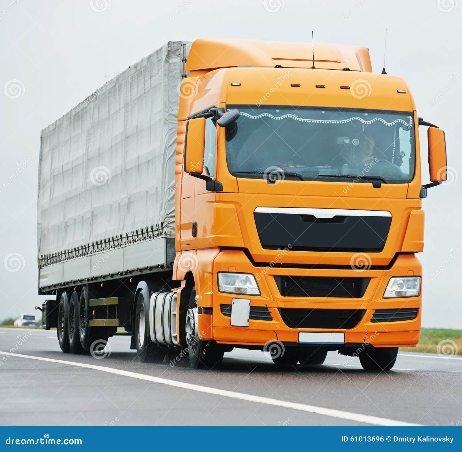 Lorry Truck on Highway Road Stock Photo - Image of forwarding, haul ...