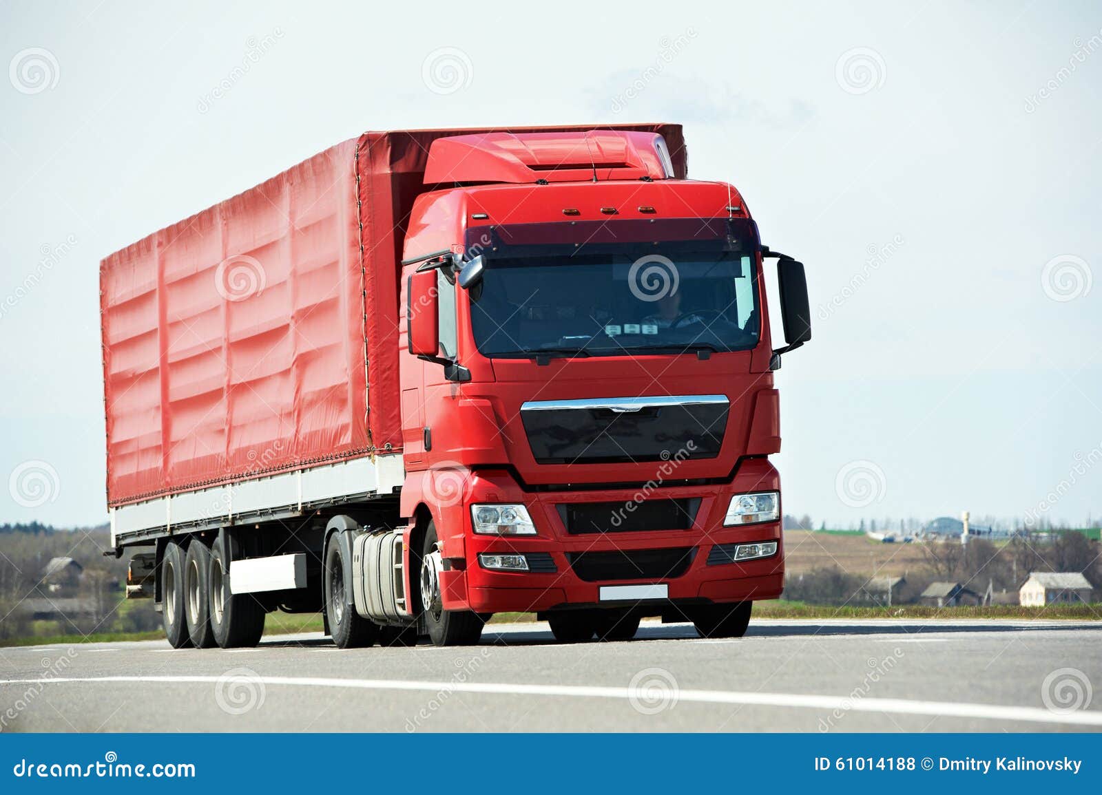 Lorry Truck on Highway Road Stock Photo - Image of logistics, carrier ...