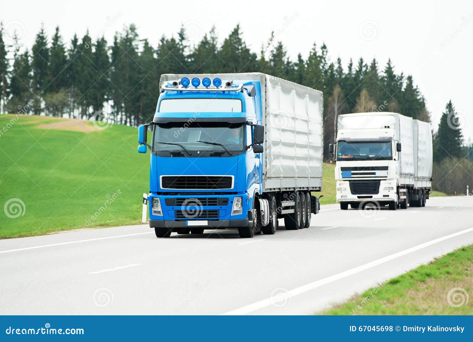 Lorry Truck on Highway Road Stock Photo - Image of container ...
