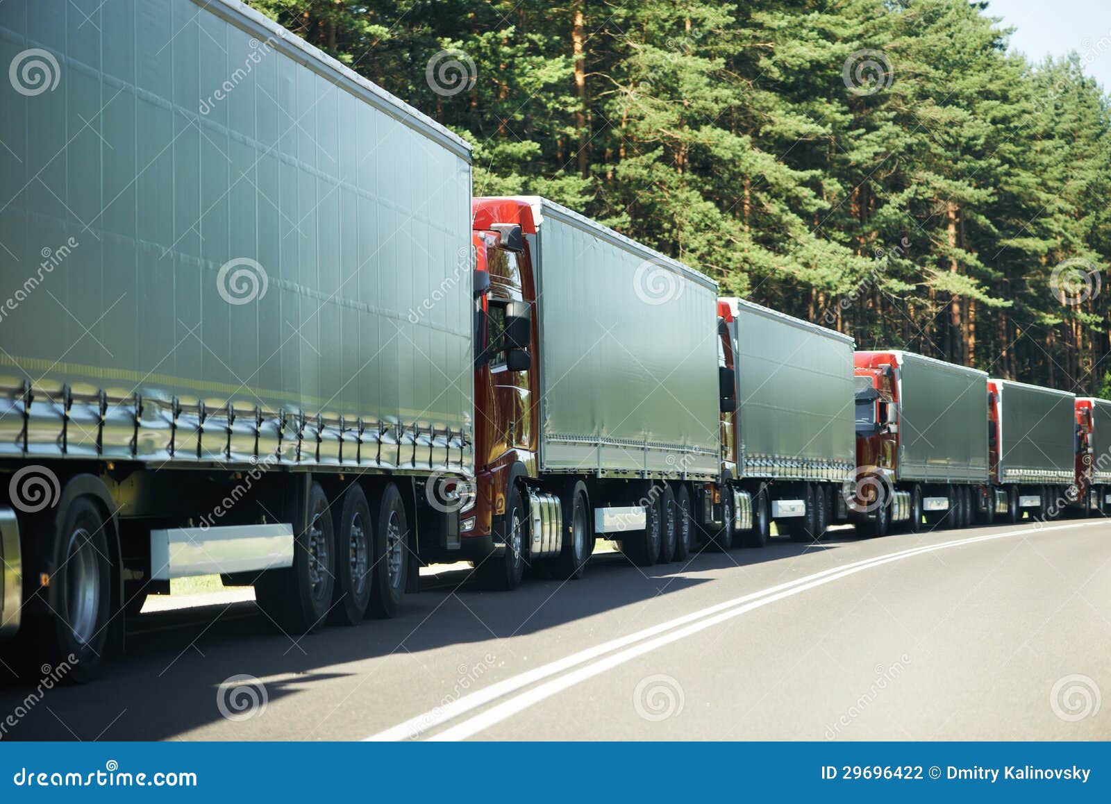 Lorry Trucks in Traffic Jam Stock Photo - Image of contract, machinery ...
